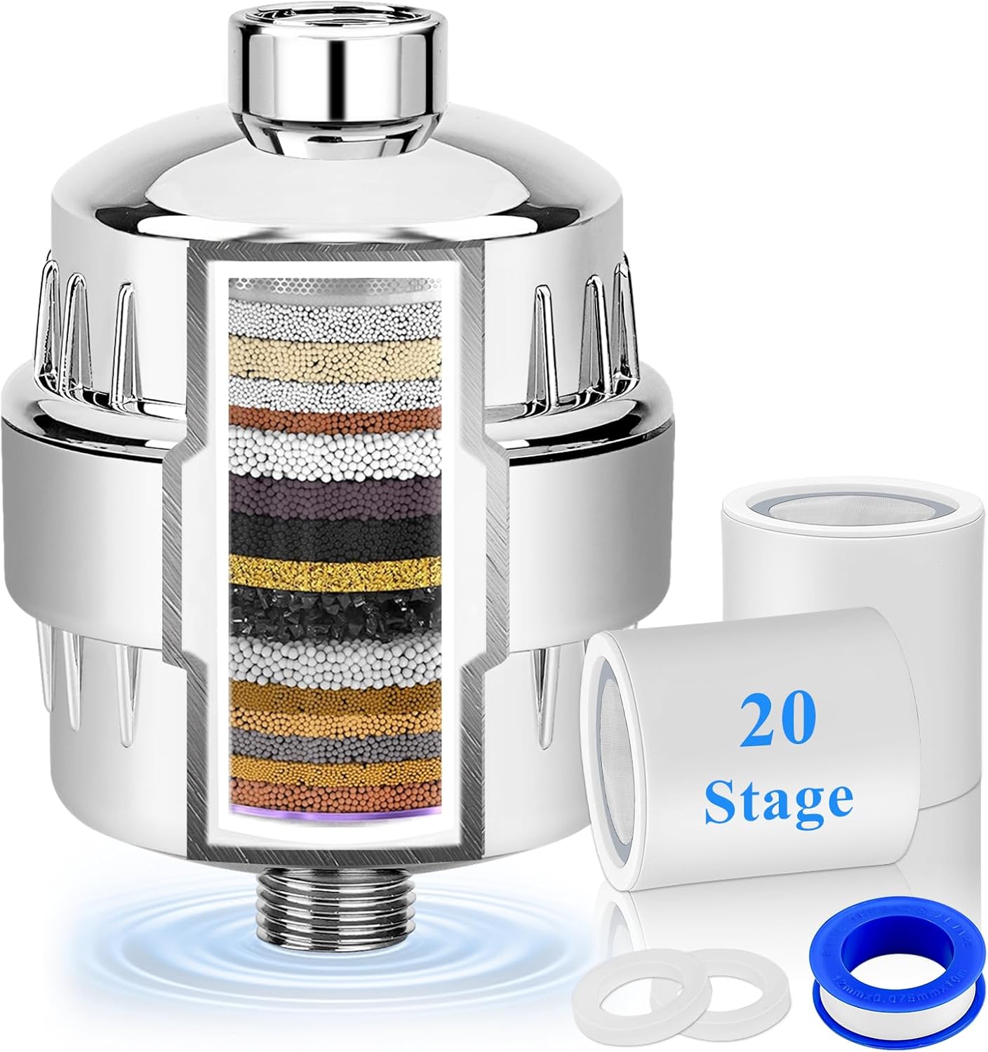 20 Stage Shower Head Filter Shower Head Filter For Hard Water-High ...