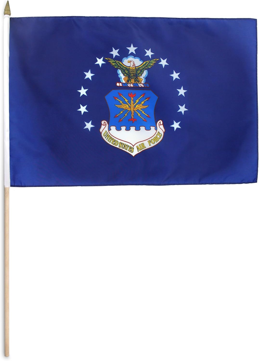 Amazon.com : US Flag Store 12 by 18-Inch Air Force Flag Mounted on 24 ...
