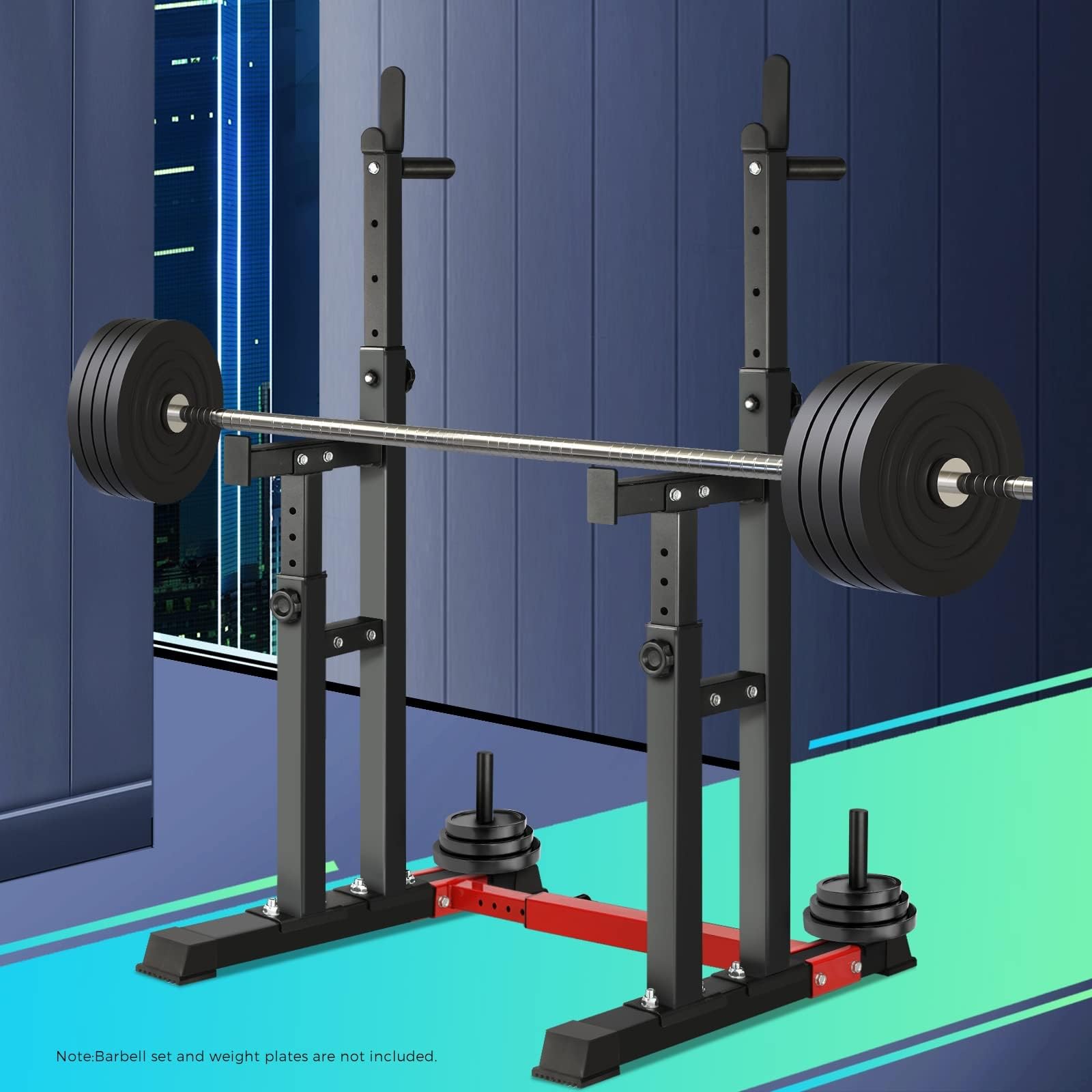 Finex Squat Rack Adjustable Weight Rack Bench Press Barbell Bar Stand ...