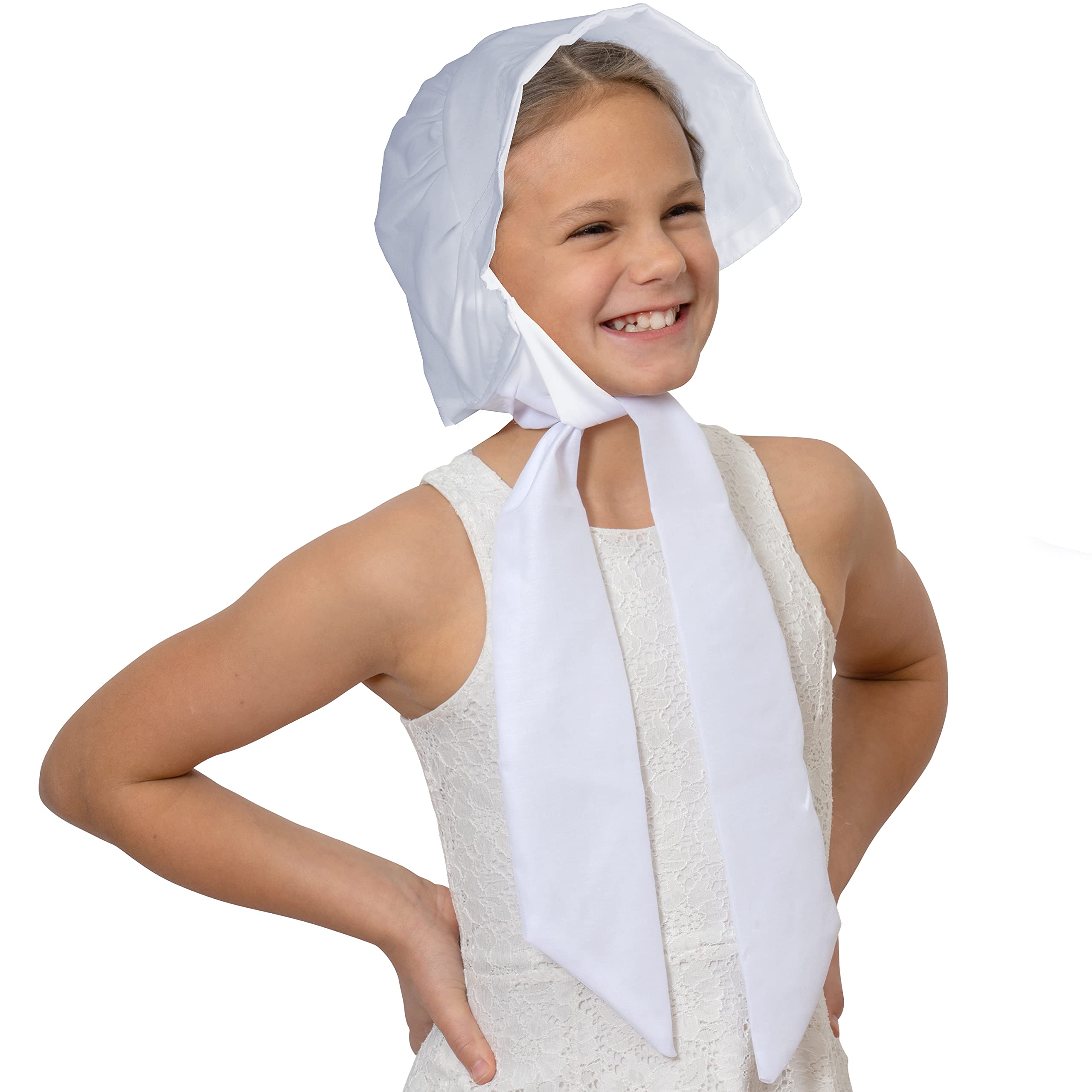 Skeleteen Colonial Pioneer Womens Bonnet Revolutionary War White ...