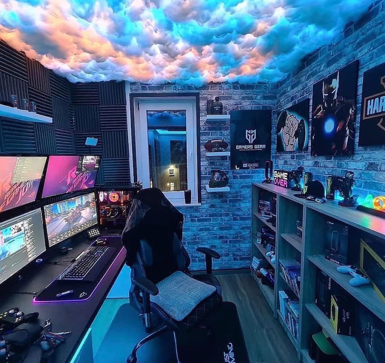 3D Thundercloud LED Light, Lightning Cloud RGB Light, Fluffy Ceiling ...