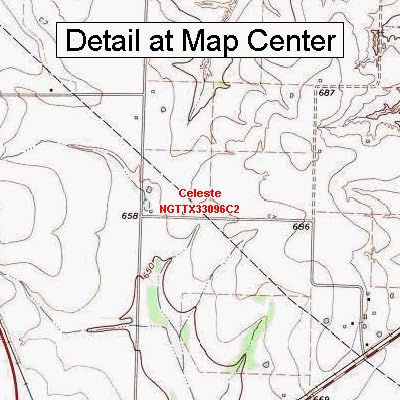 Amazon.com : USGS Topographic Quadrangle Map - Celeste, Texas (Folded ...