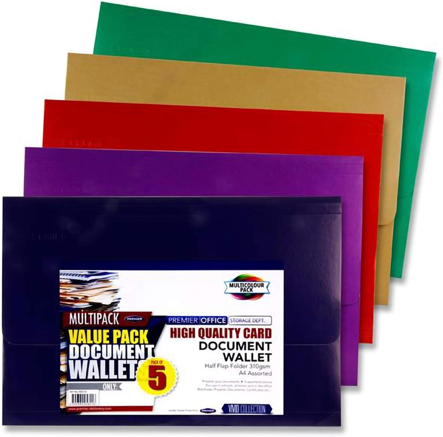 Premier Stationery Document Wallet (Pack of 5) : Amazon.co.uk ...