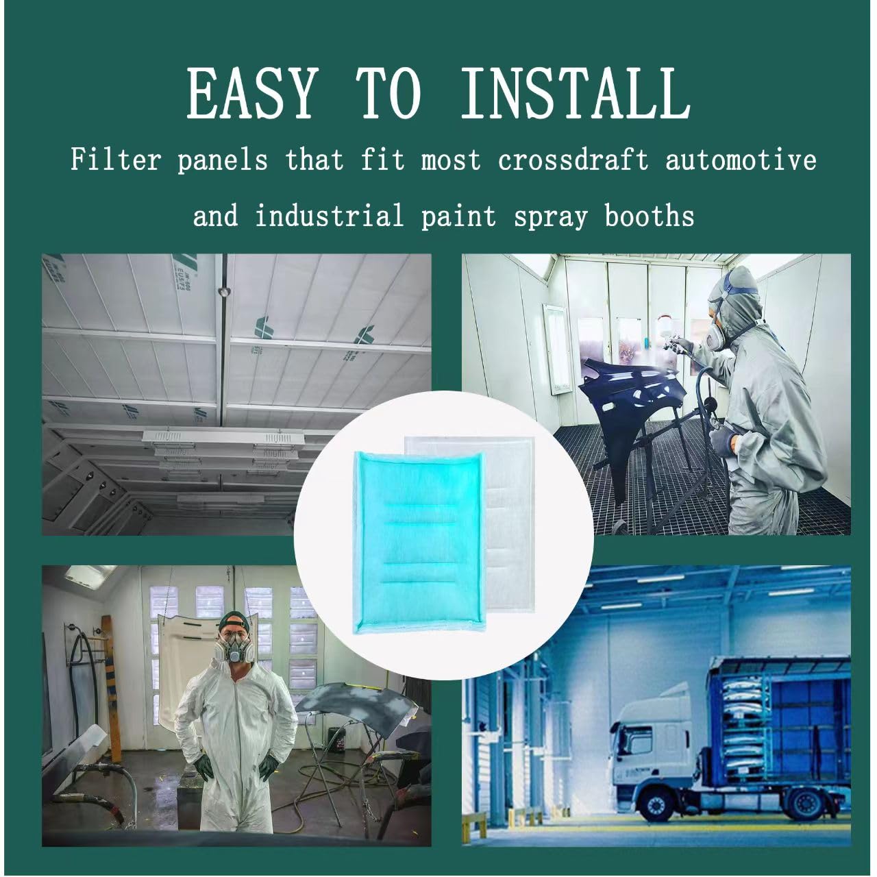 Snapklik.com : AUC Paint Booth Tacky Intake Filter Pad Series 55, 20" X ...