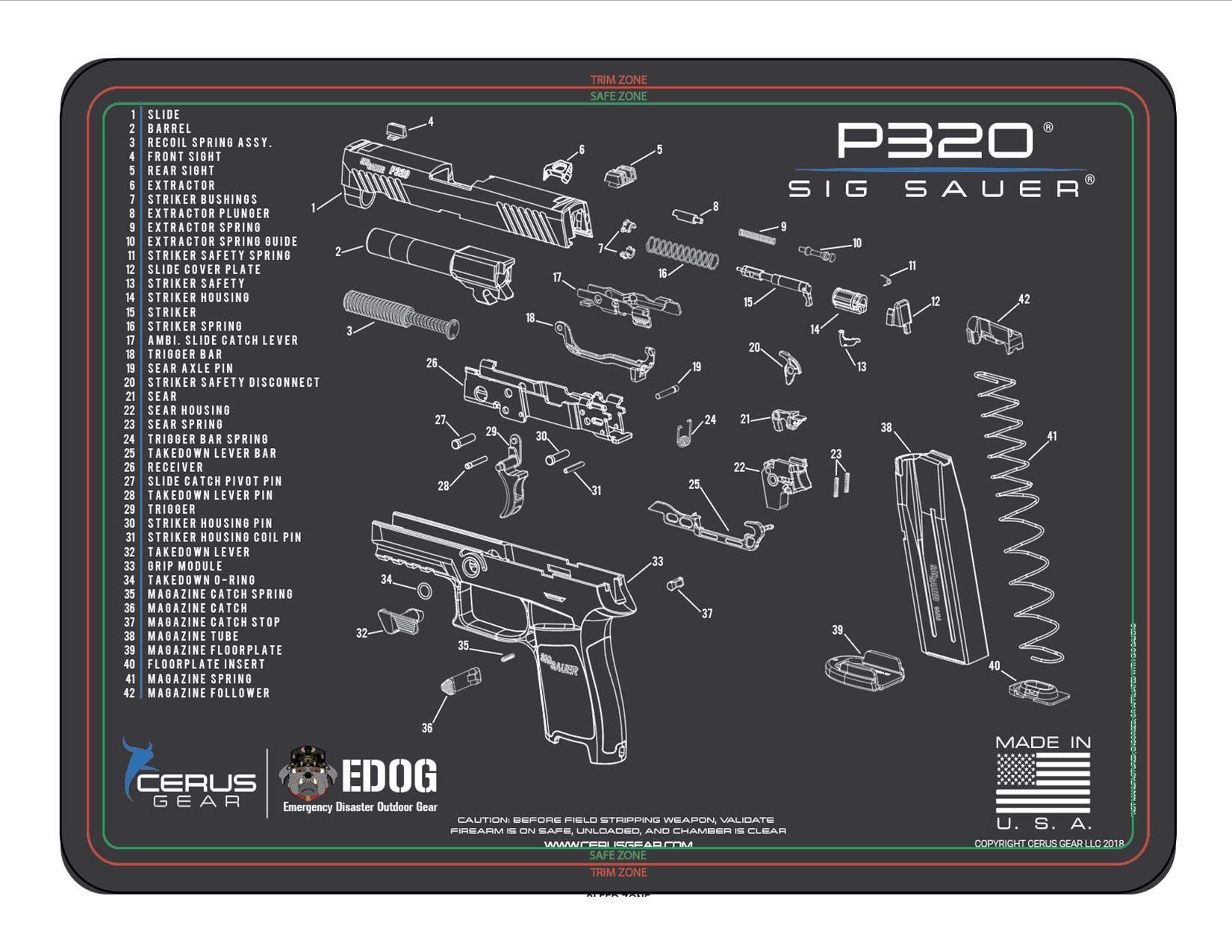 Buy EDOG P320 Cleaning Mat - Schematic (Exploded View) Diagram ...