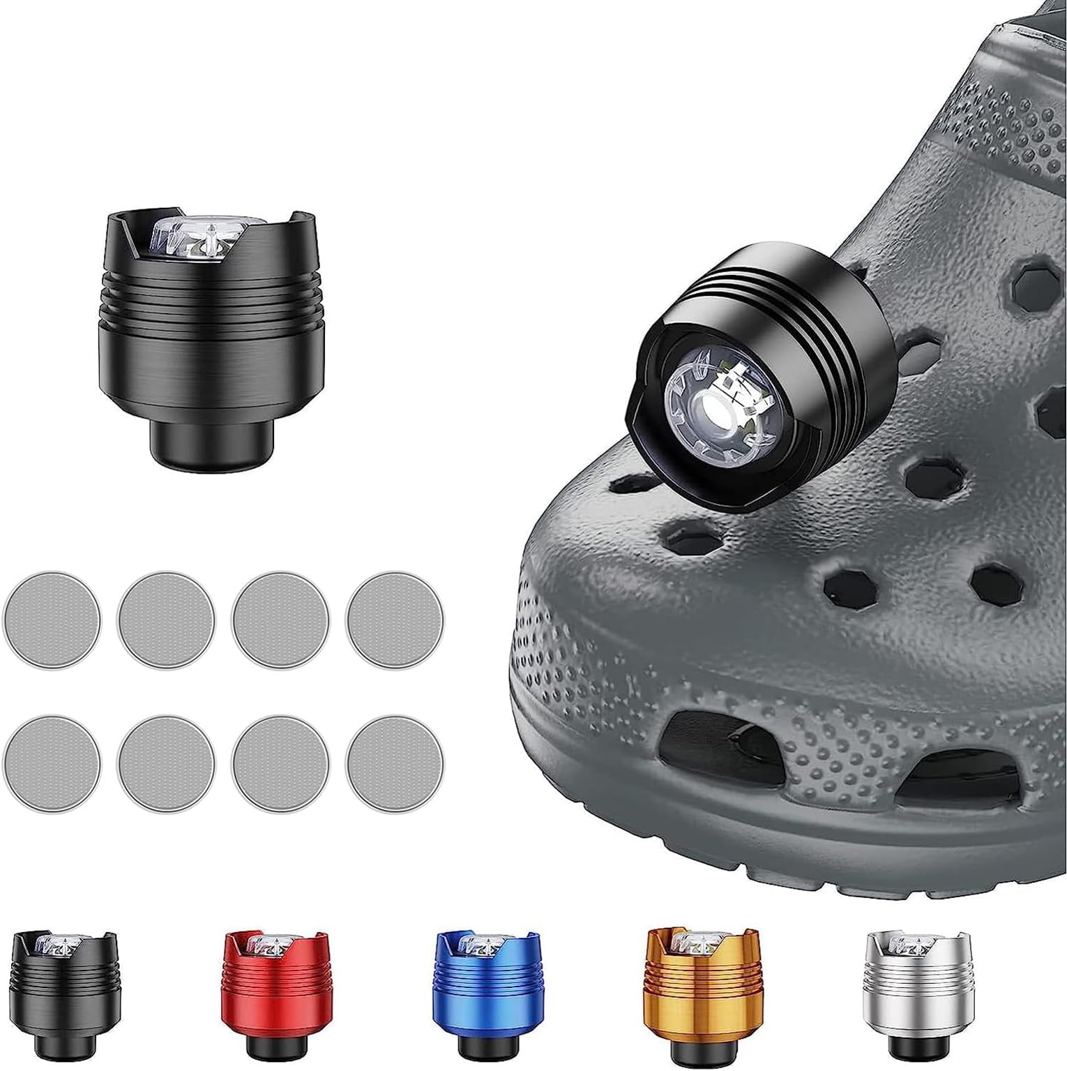 Atrasee 2Pcs Croc Headlights for Shoes, 3 Light Modes, IPX5 Waterproof ...