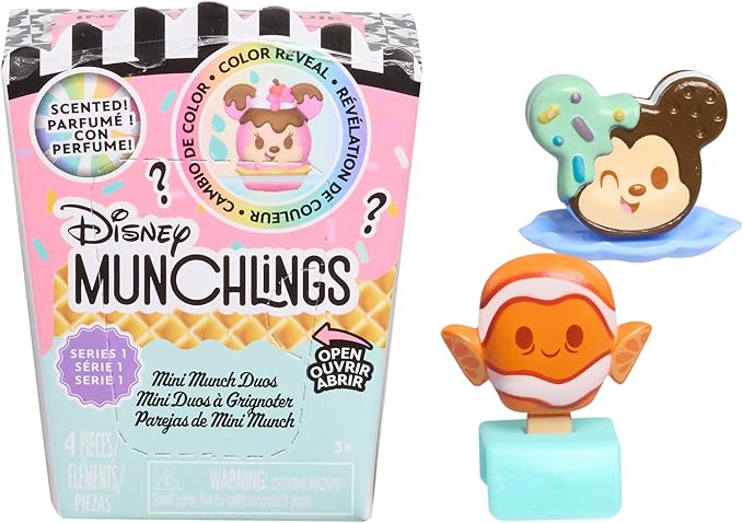 Amazon.com: Just Play Disney Munchlings Mini Munch Duos Figurines ...