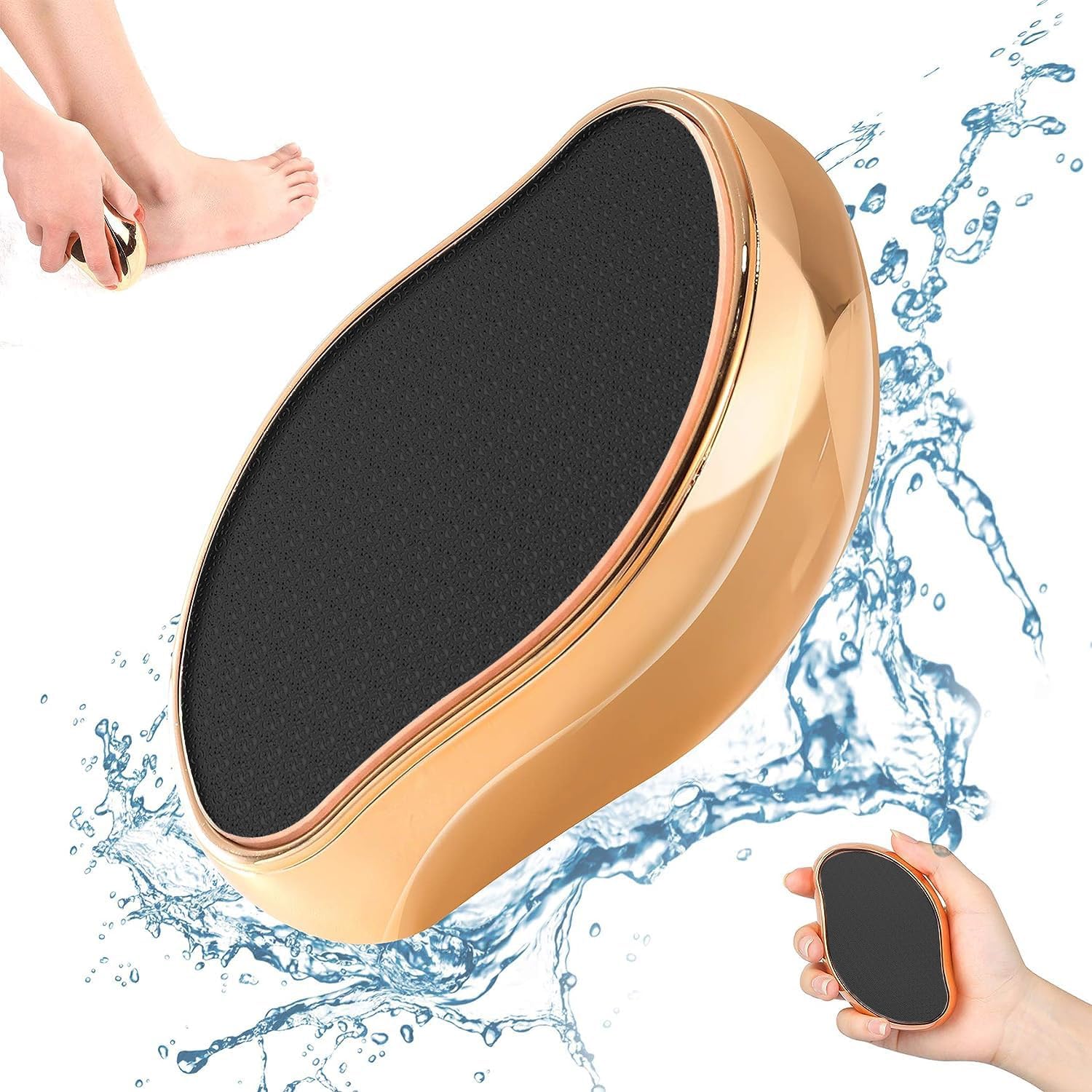 Glass Foot File Callus Remover - Foot Scrubber and Heel Scraper for ...