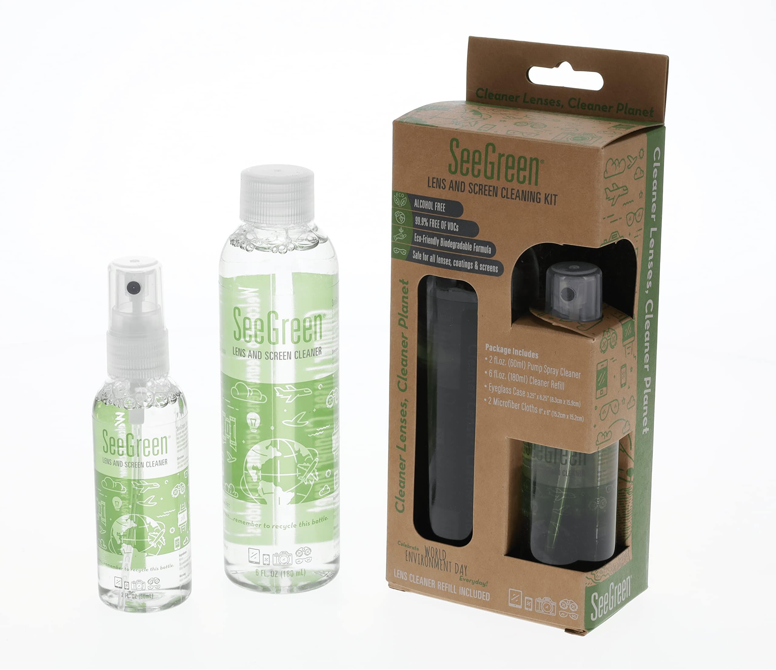 Amazon.com: SEEGREEN Lens and Screen Cleaning KIT | Eyeglass, Sunglass ...