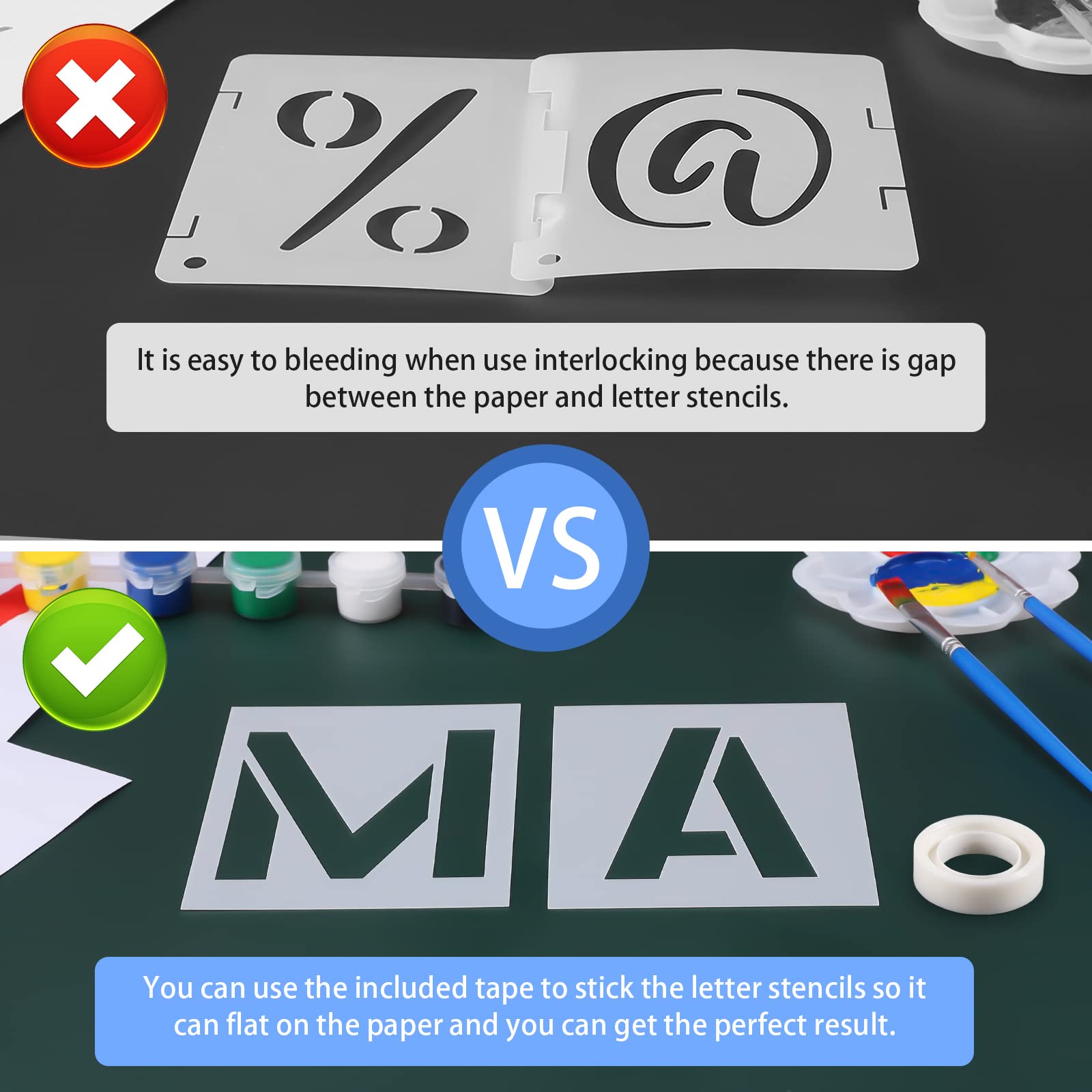 Snapklik.com : Letter Stencils Numbers For Painting Reusable: 4 Inch ...