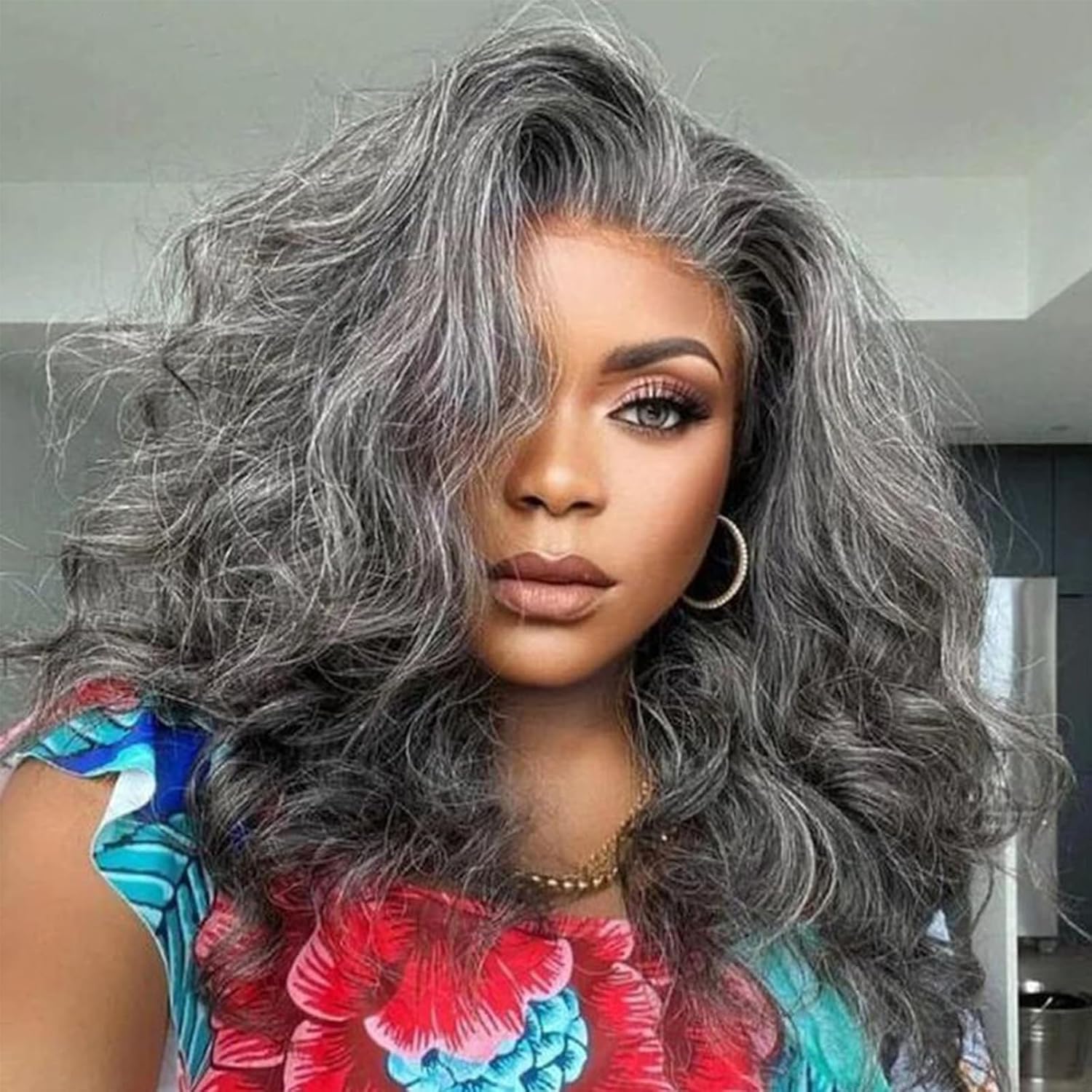 Amazon.com : 10 Inch Glueless Salt and Pepper Wigs - Loose Wave Bob Mix ...