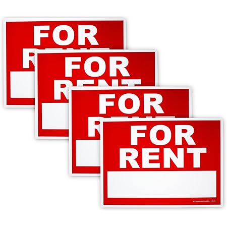 Amazon.com : Large for Rent Sign Kit with Tall Stands - Yard Sign ...