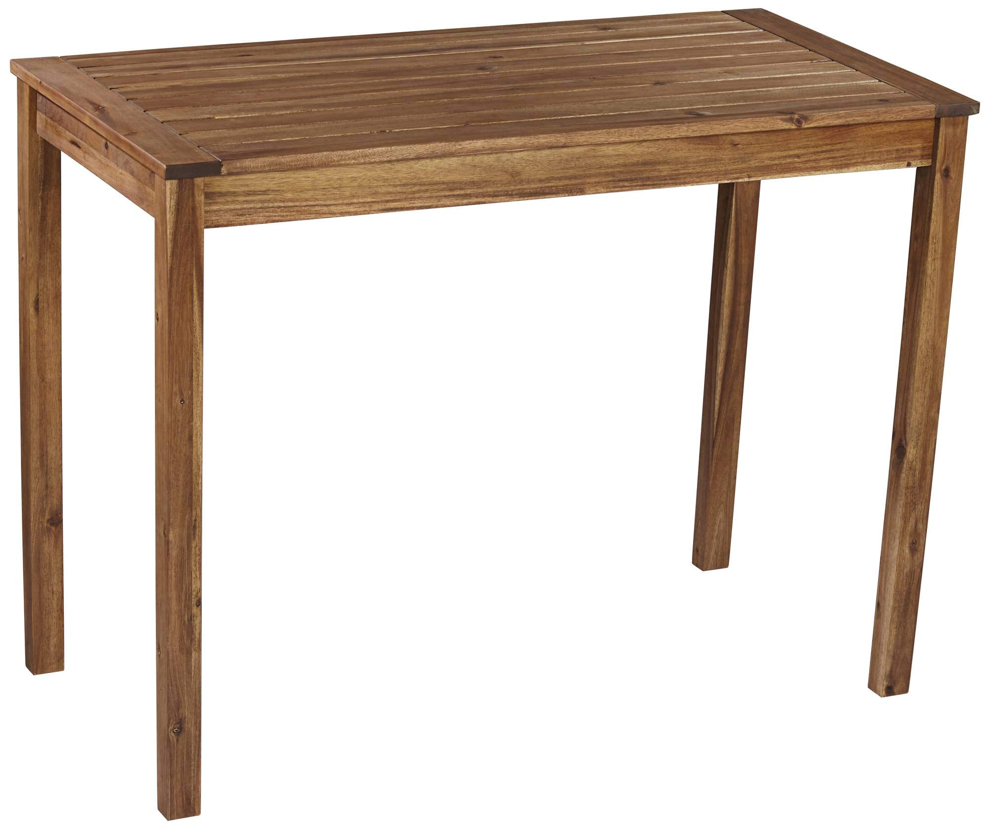 Buy Nova Farmhouse Rustic Acacia Wood Outdoor Rectangular Bar Table 48 ...