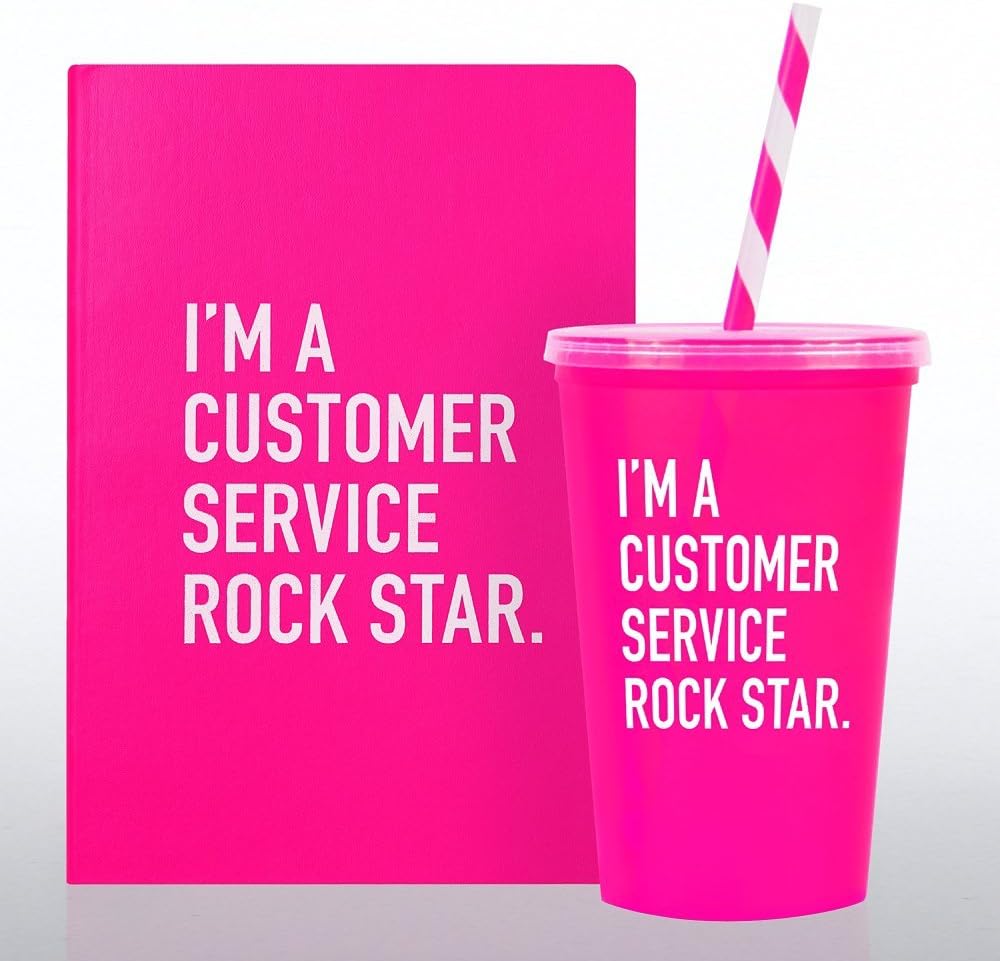 Amazon.com | Neon Gift Set - Customer Service Rock Star: Tumblers ...