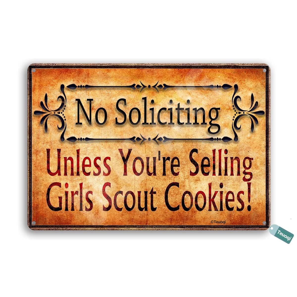 Amazon.com: Decor Warning No Soliciting Unless You’re Selling Girls ...