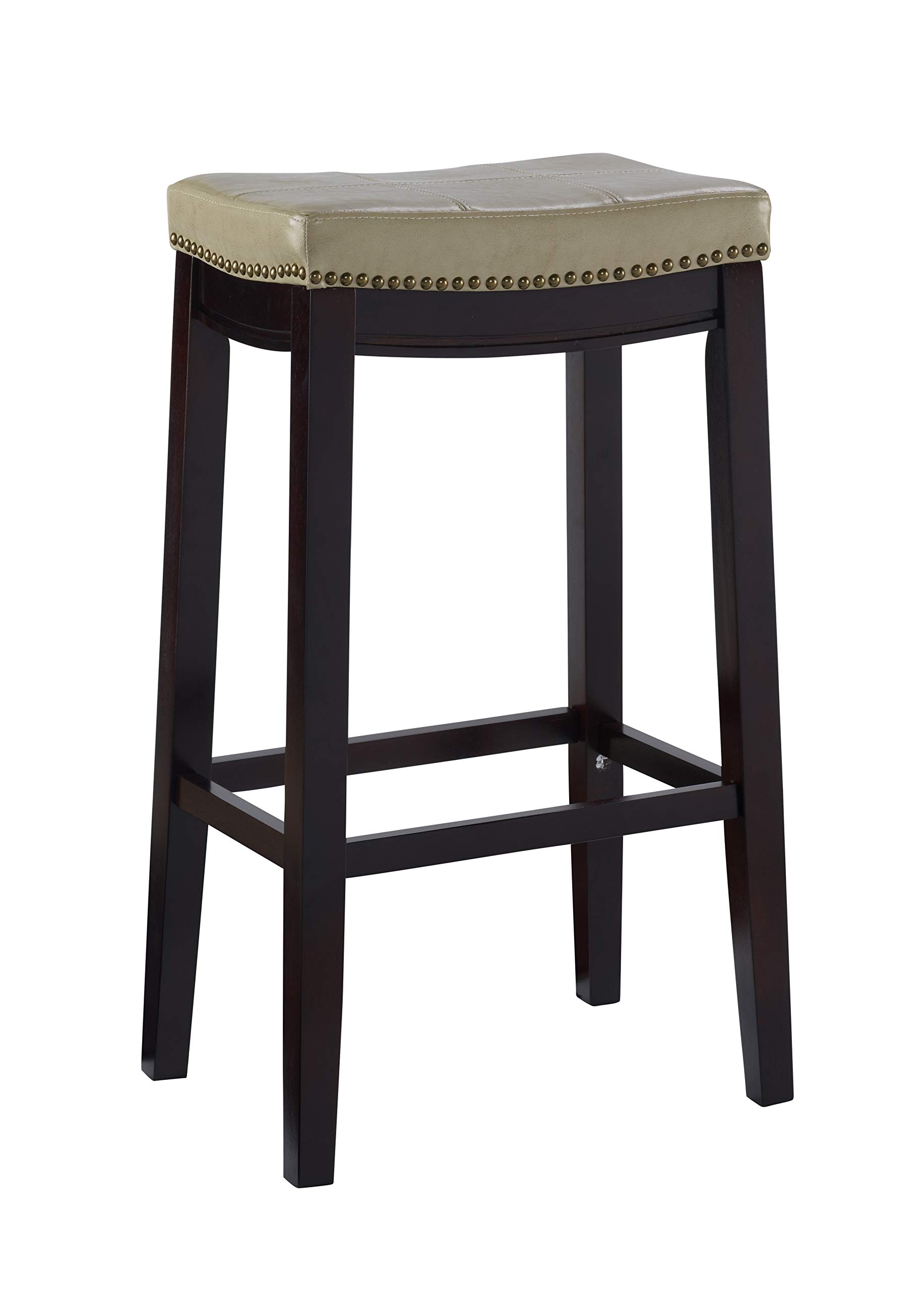 Linon Claridge 32" Wood Bar Stool in Beige
