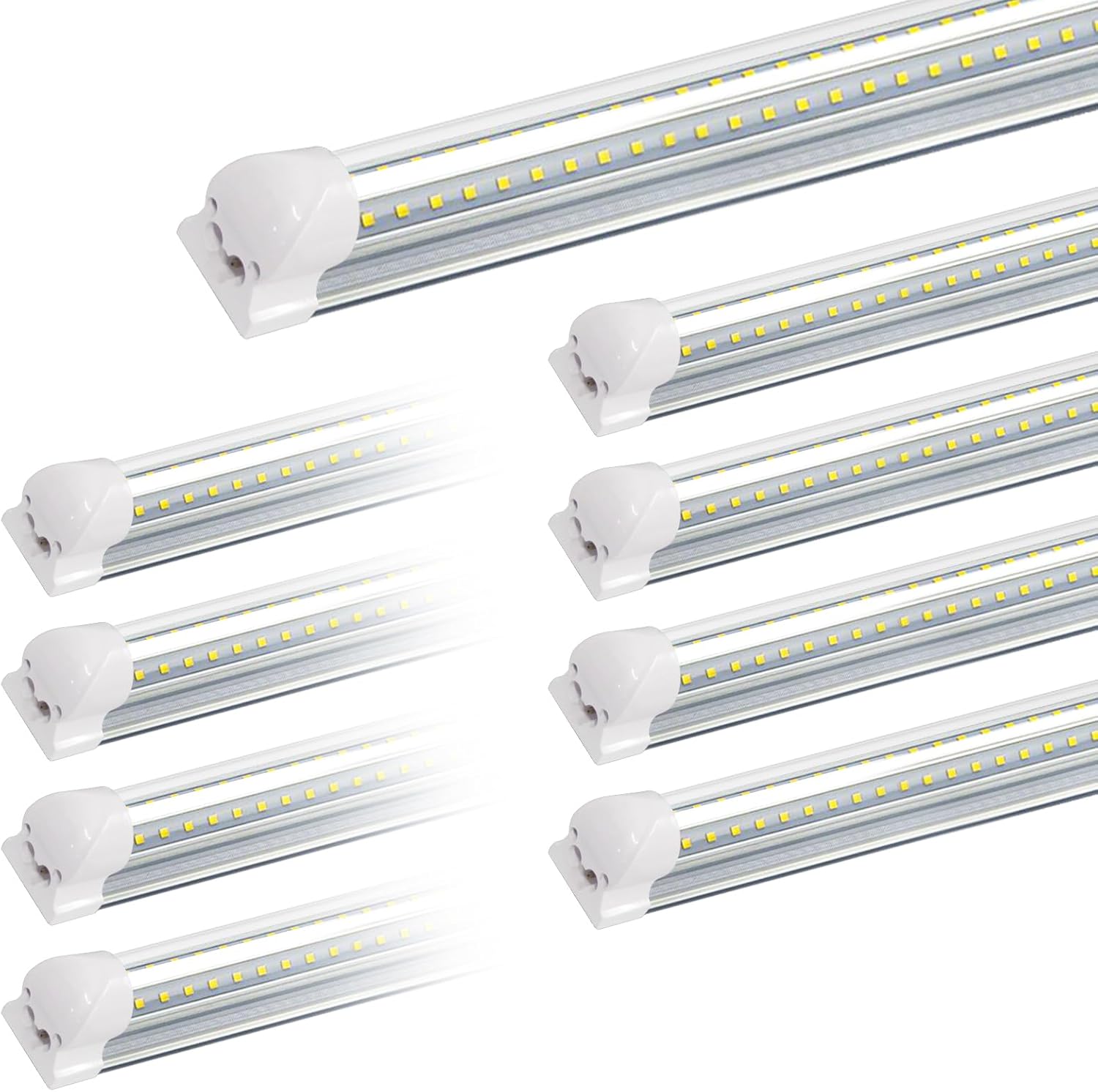 SZSKYING (25 Pack) 8FT LED Shop Lights 6500k,led Shop Lights 72W 7200LM ...