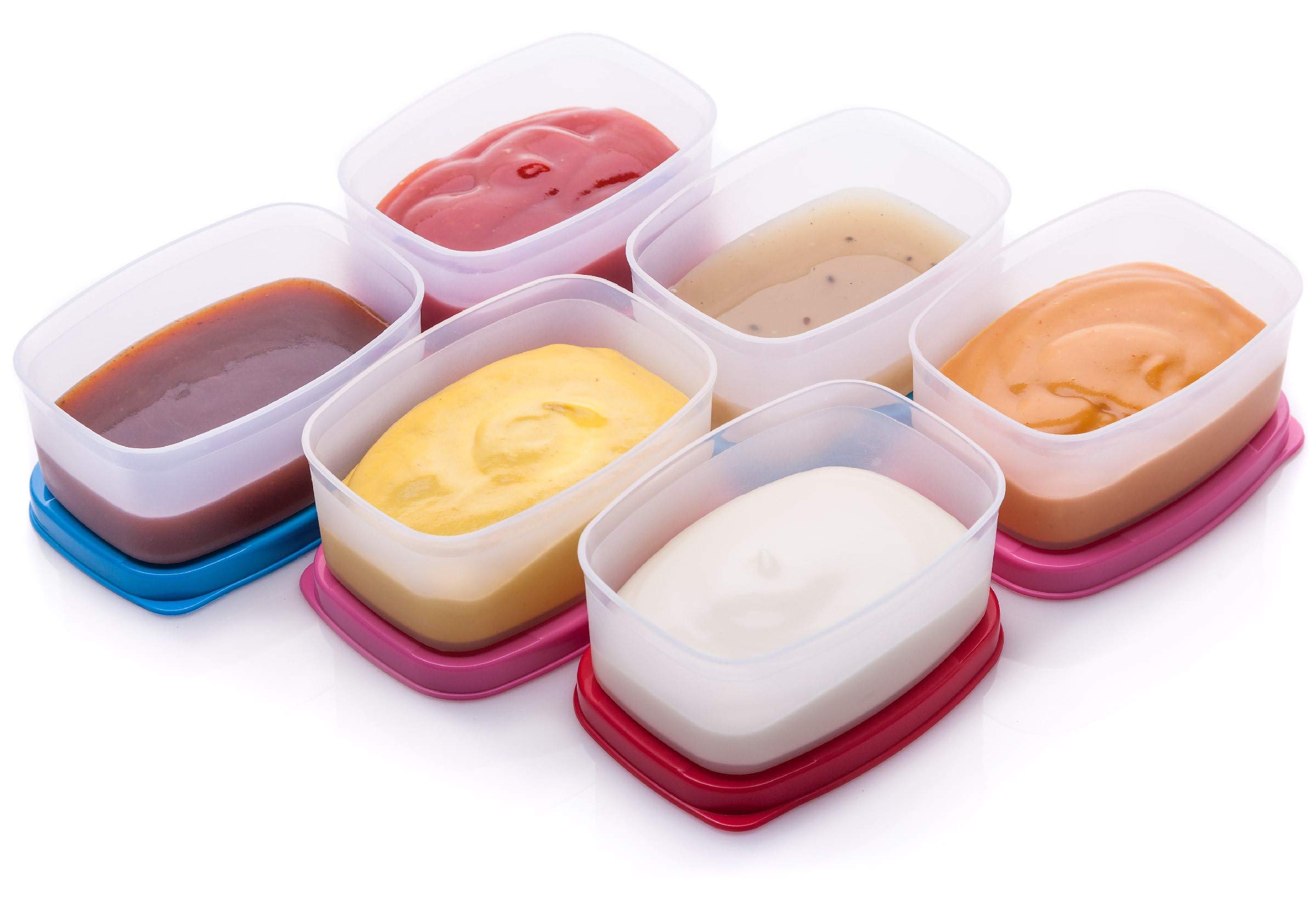 Amazon.com: SIGNORA WARE Condiment Containers with Lids- 6 pk. 3 oz ...