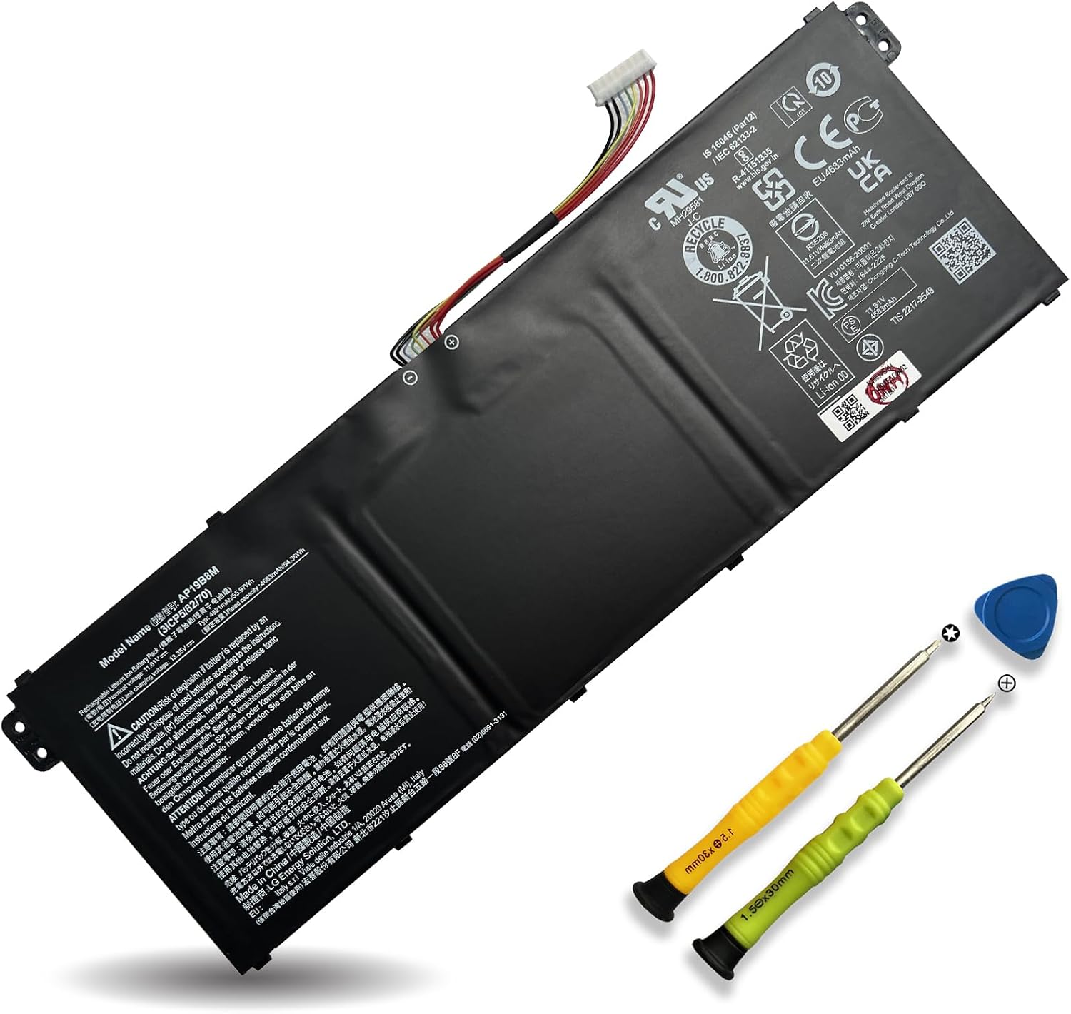 Amazon.com: Espacio AP19B8M 3ICP5/82/70 KT0030G024 Laptop Battery ...