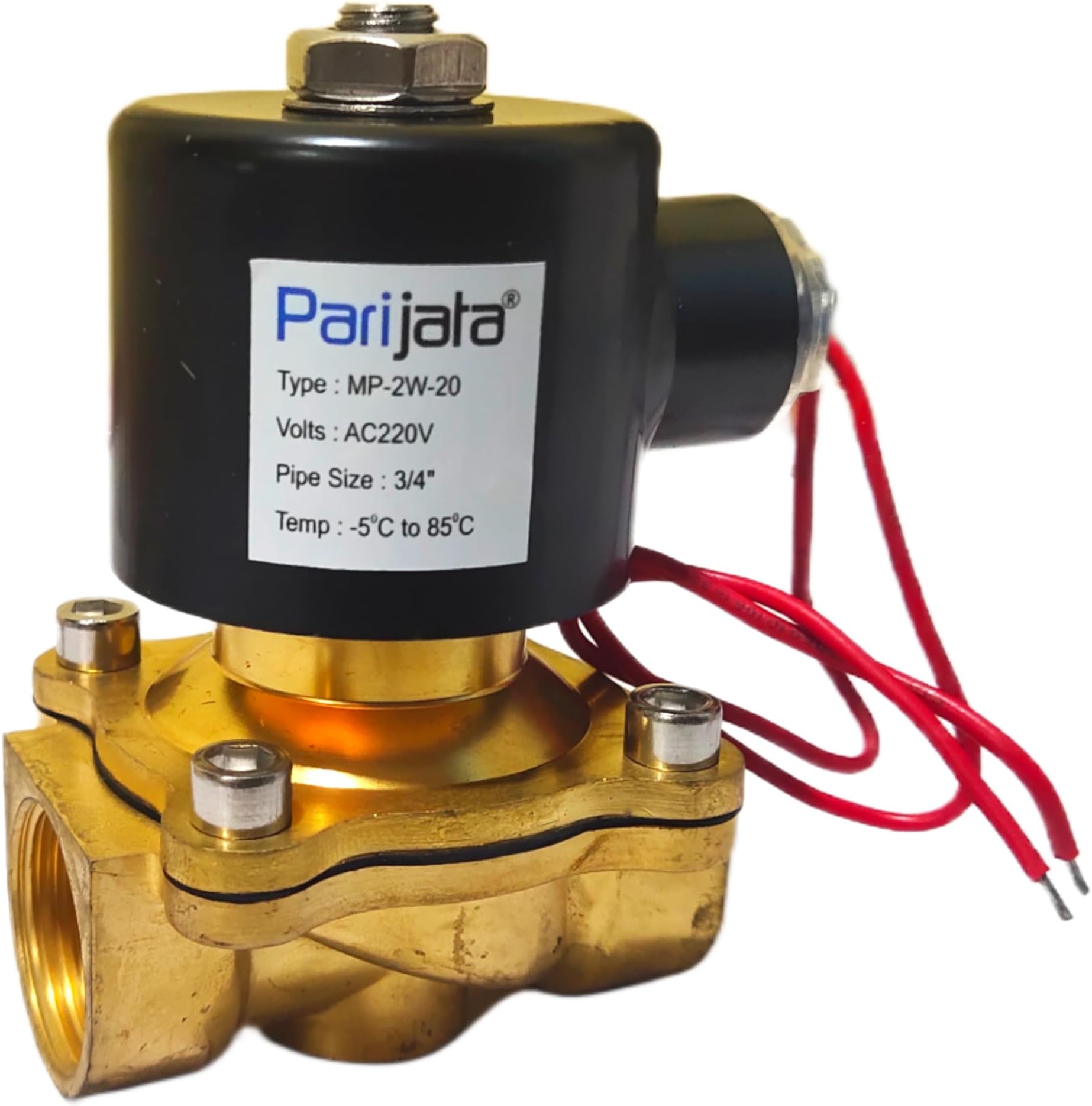 TruGet Techno AC 220V Electric Ball Valve, DN25, 1 Inch 2-Way 3-Wire Brass Motorized Ball Valve ...