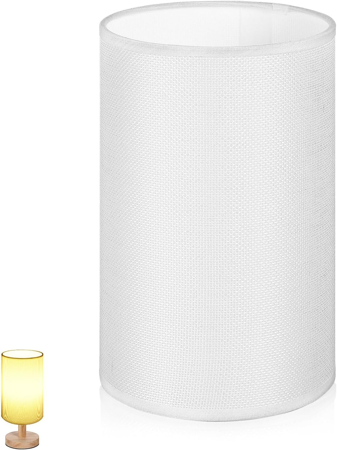 Hemobllo Small Lamp Shades - Table Lamp Shade Linen Fabric Light Cover ...