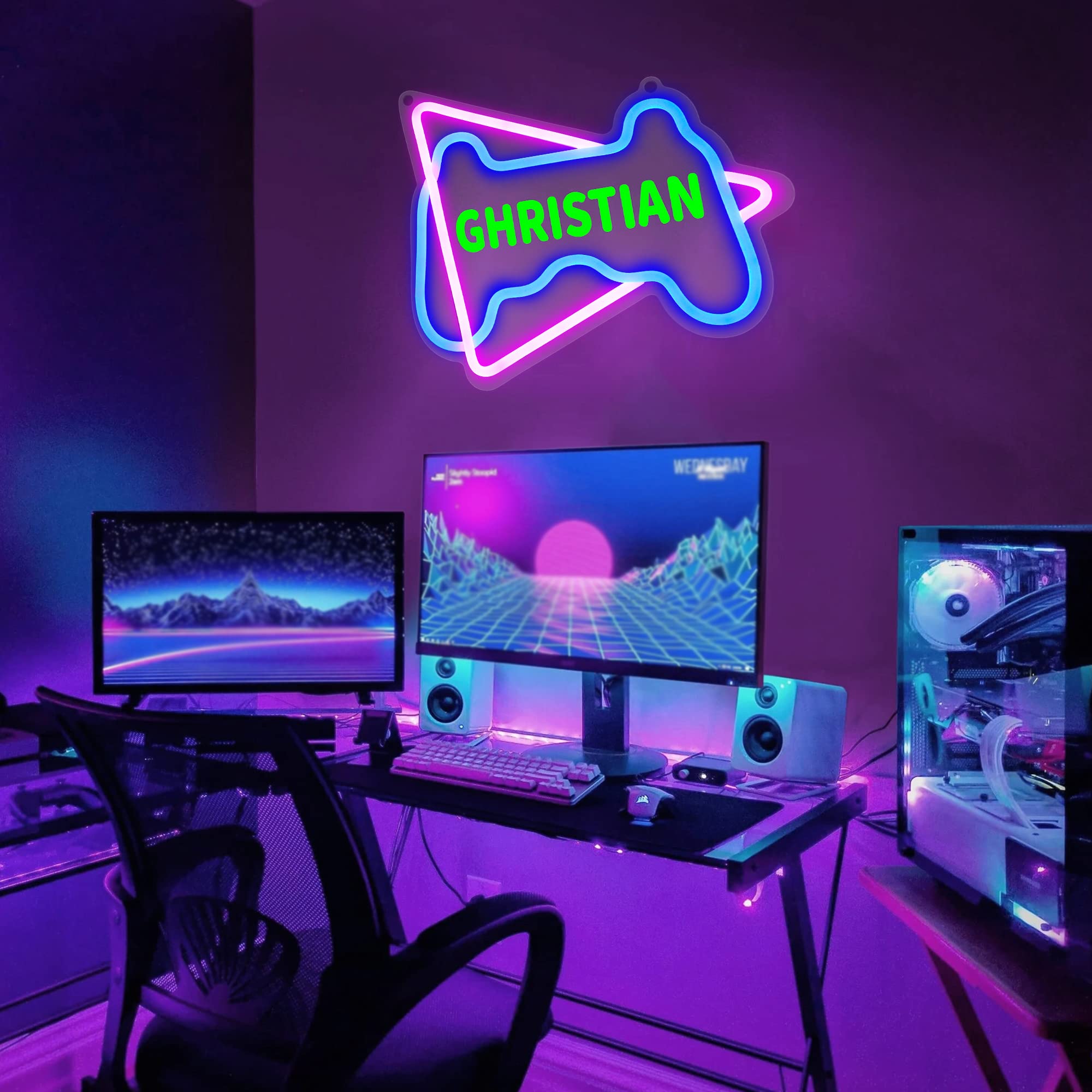 Snapklik.com : Customized Gamer Neon Sign, Game Controller LED Neon ...