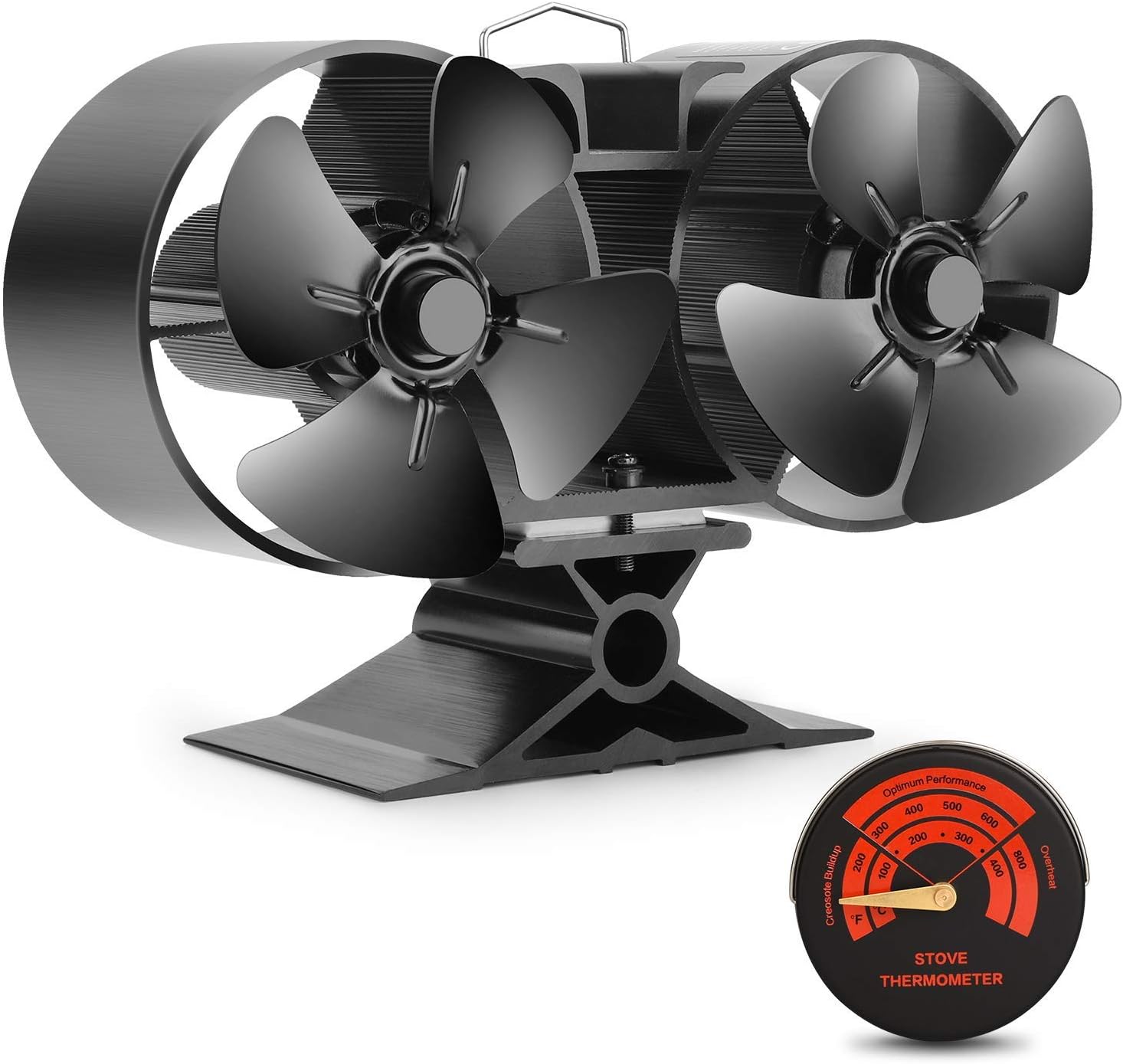 Amazon.com: Mini Size 8 Blade Stove Fan -Silent, Heat Powered Wood/Log ...