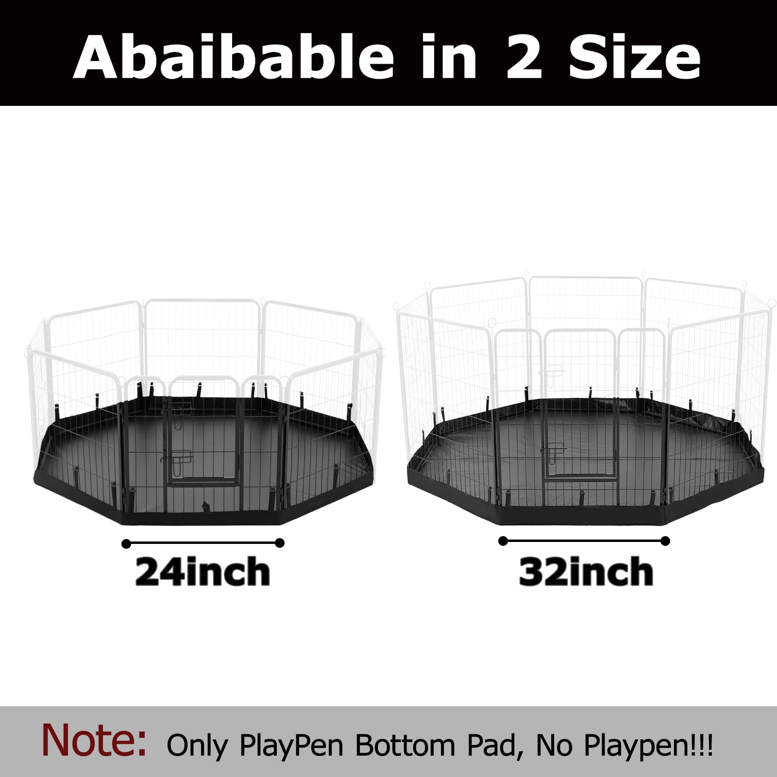 Snapklik.com : PJYuCien Dog Playpen Bottom Pad,Fits 24 Inch Width 8 ...