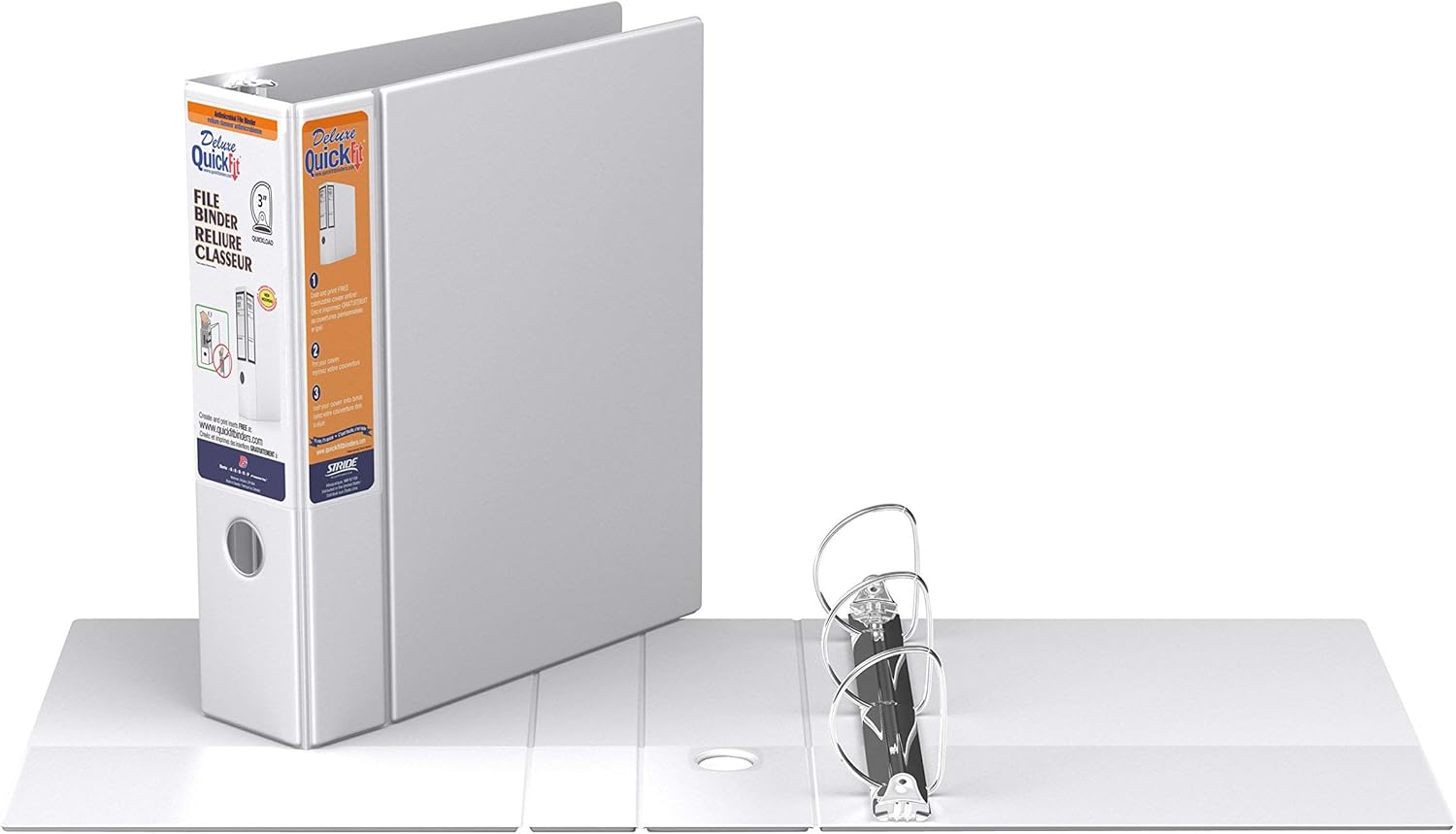 Amazon.com : QuickFit Heavy-Duty File Binder, D Ring, White, 6 Pack, 3 ...