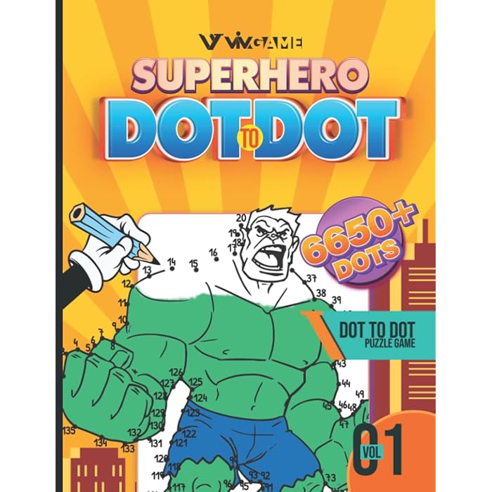 Buy Dot To Dot Superhero Puzzle Game Volume 01: 6650+ Dots To Connect ...