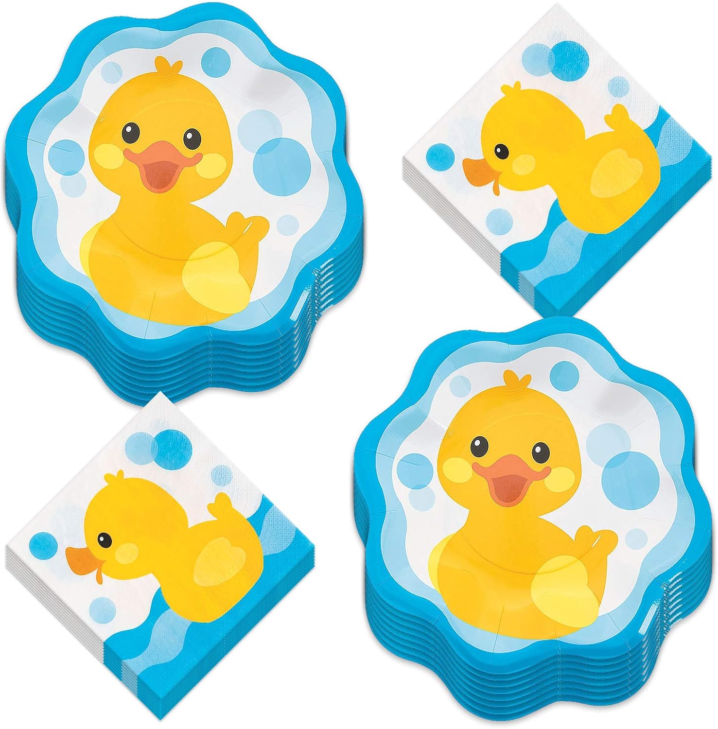 Amazon.com: Rubber Duck Party Supplies - Bubble Bath Paper Dinner ...