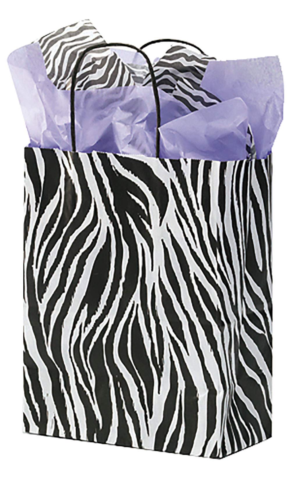 Snapklik.com : SSWBasics Zebra Skin Paper Shopping Bags (8 14”L X 4 34 ...