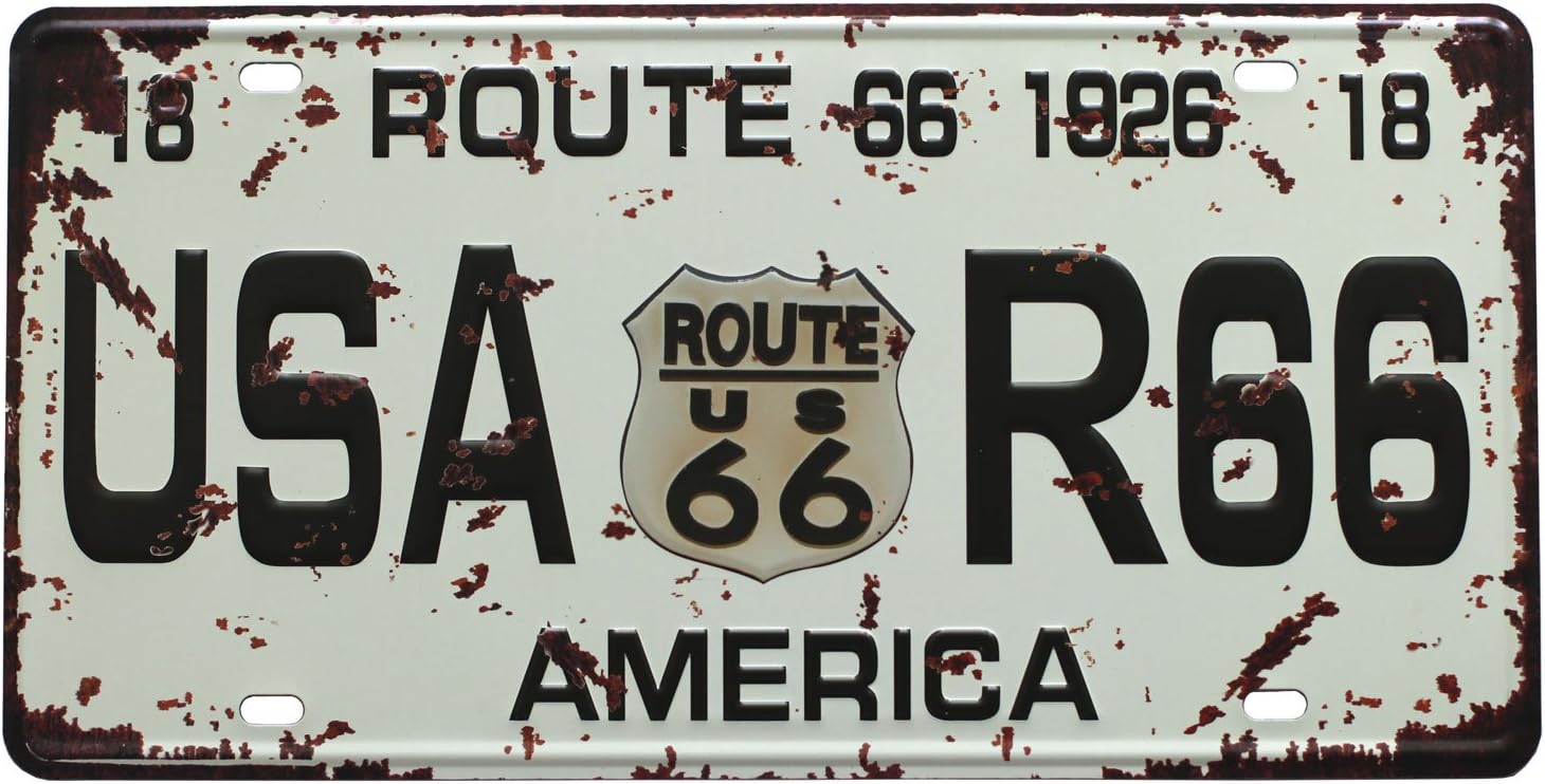 Amazon.com: SUMIK RT Route 66 California Vintage Auto License Plate ...