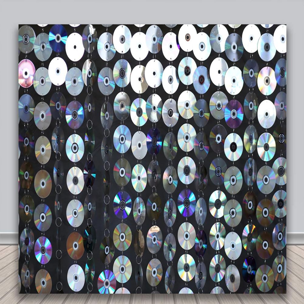 Amazon.com: Lofaris 50's Theme Party Backdrop CD Wall Background Rock ...