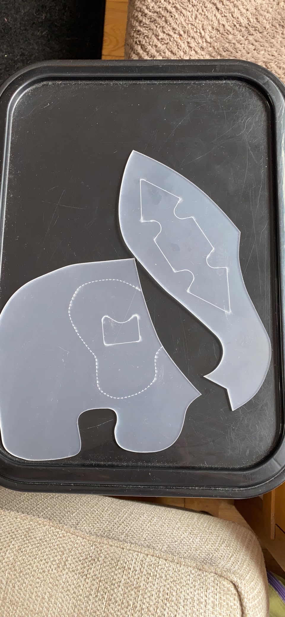 Lovely Elephant Decor Template, Elephant Template Ruler Set- with ...