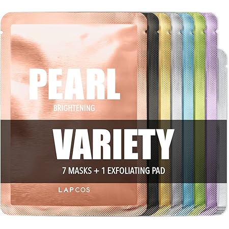 Amazon.com : LAPCOS Daily Sheet Mask Variety Pack 7+1 (Version 1) Daily ...