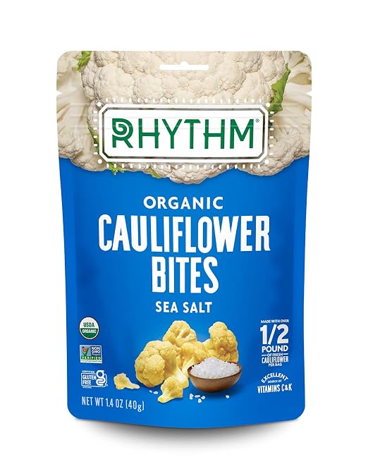 Amazon.com : Rhythm Superfoods, Organic Sea Salt Cauliflower Bites, 1.4 ...
