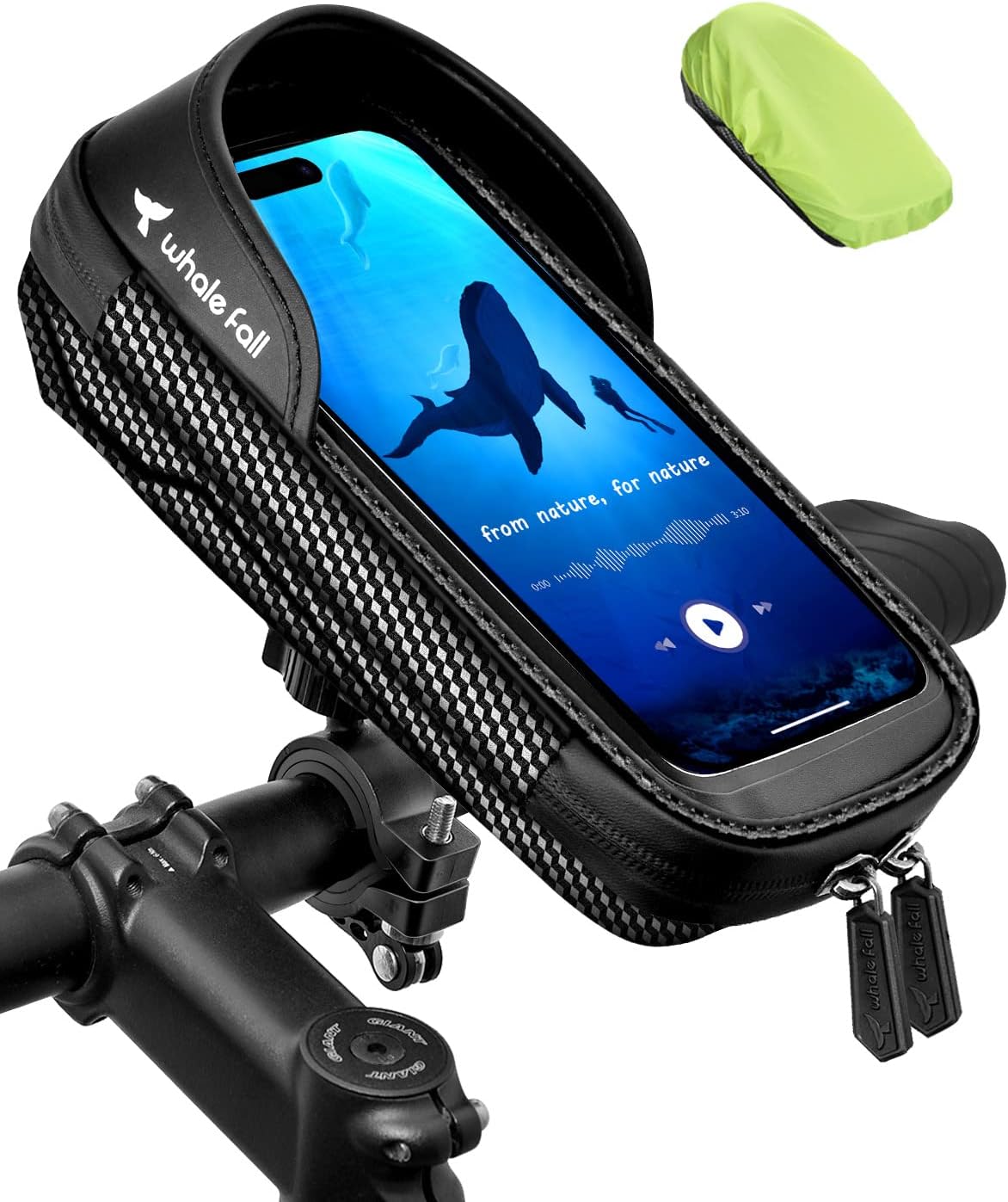 Amazon.com: whale fall Hard Casing Bike Bag 360°Rotatable Bike Phone ...