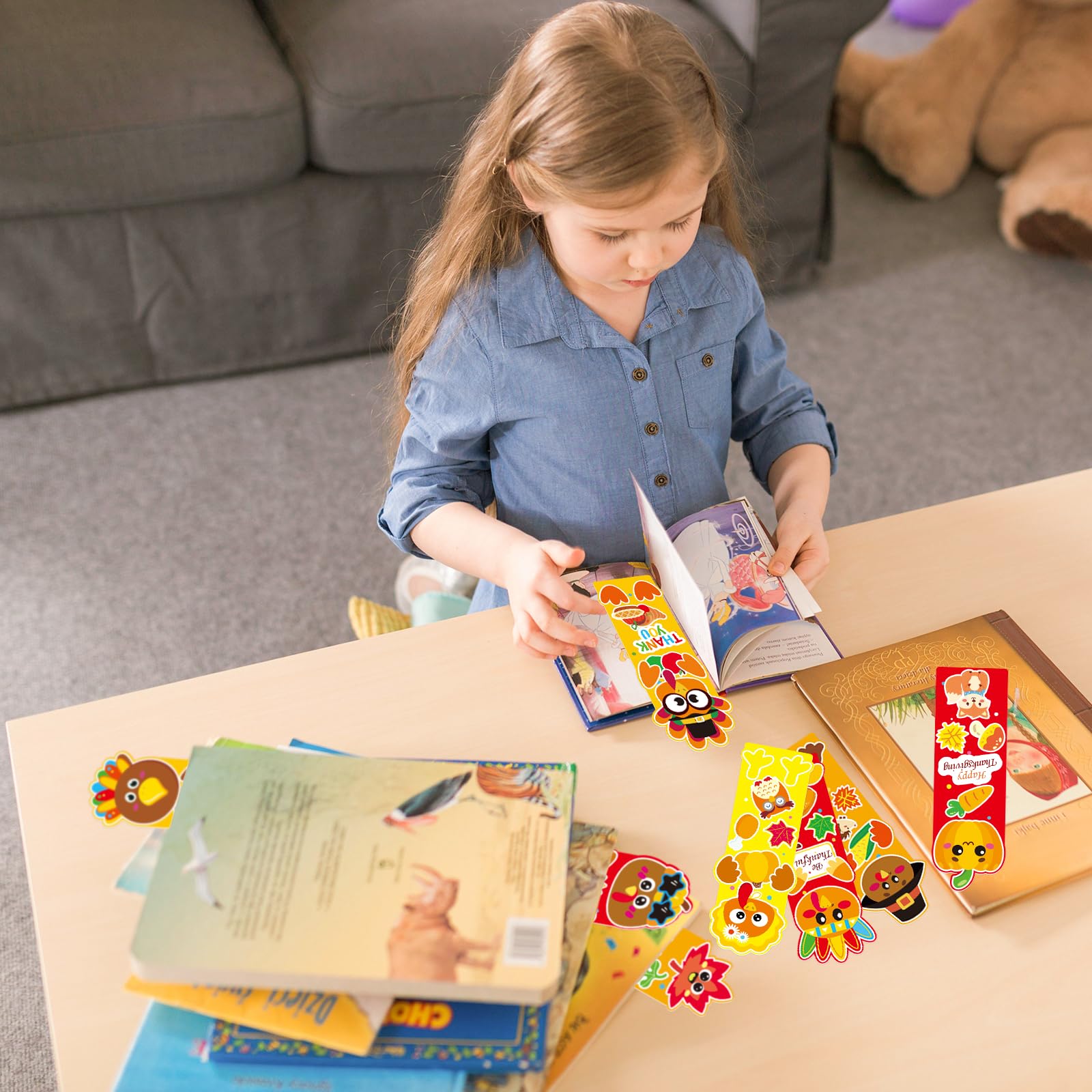 Snapklik.com : 32 Sets Thanksgiving Fall Bookmark Crafts Kits For Kids
