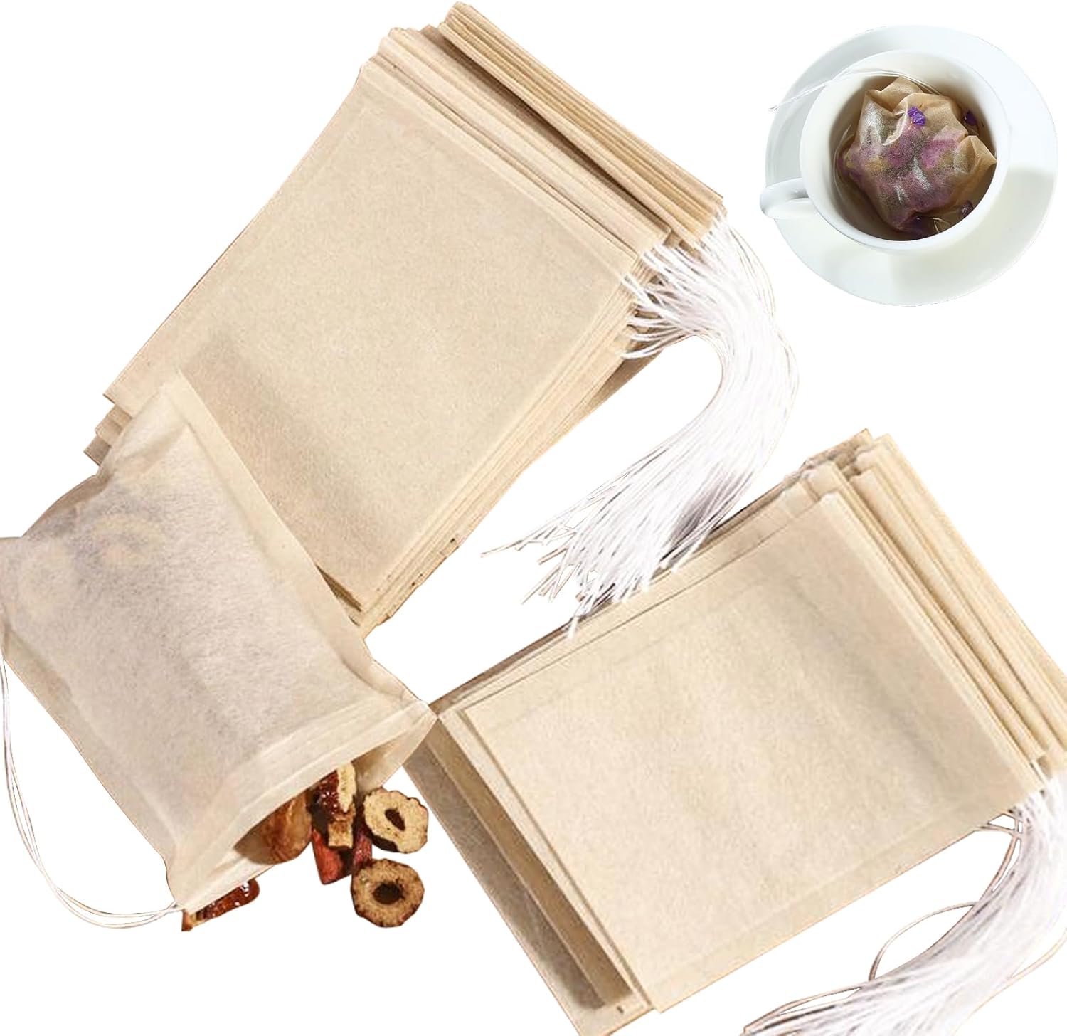 Amazon.com: NEPAK 200Pcs Tea Filter Bags for Loose Tea,Disposable Tea ...