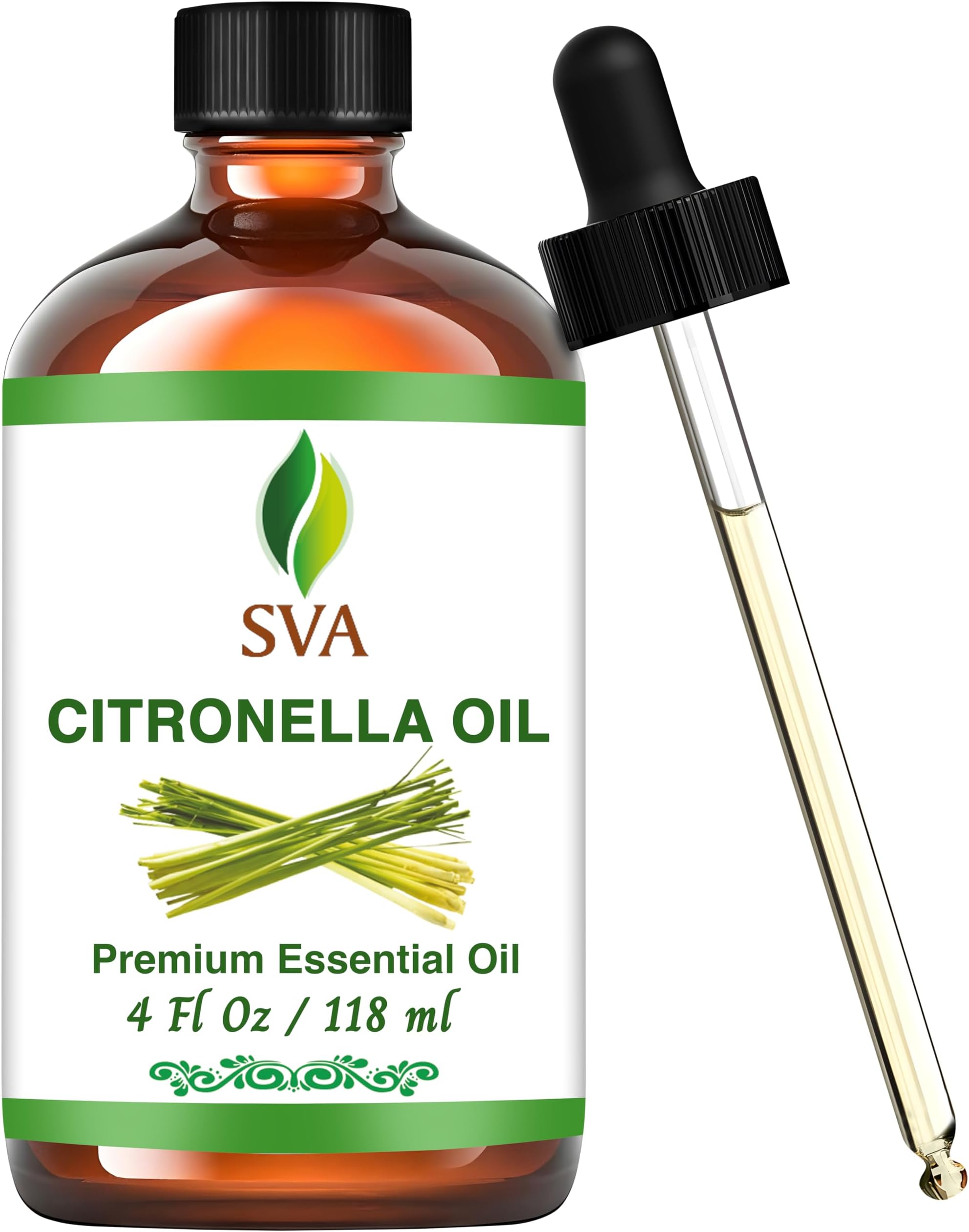 Amazon.com: SVA Citronella Essential Oil – 4 Fl Oz – 100% Natural ...