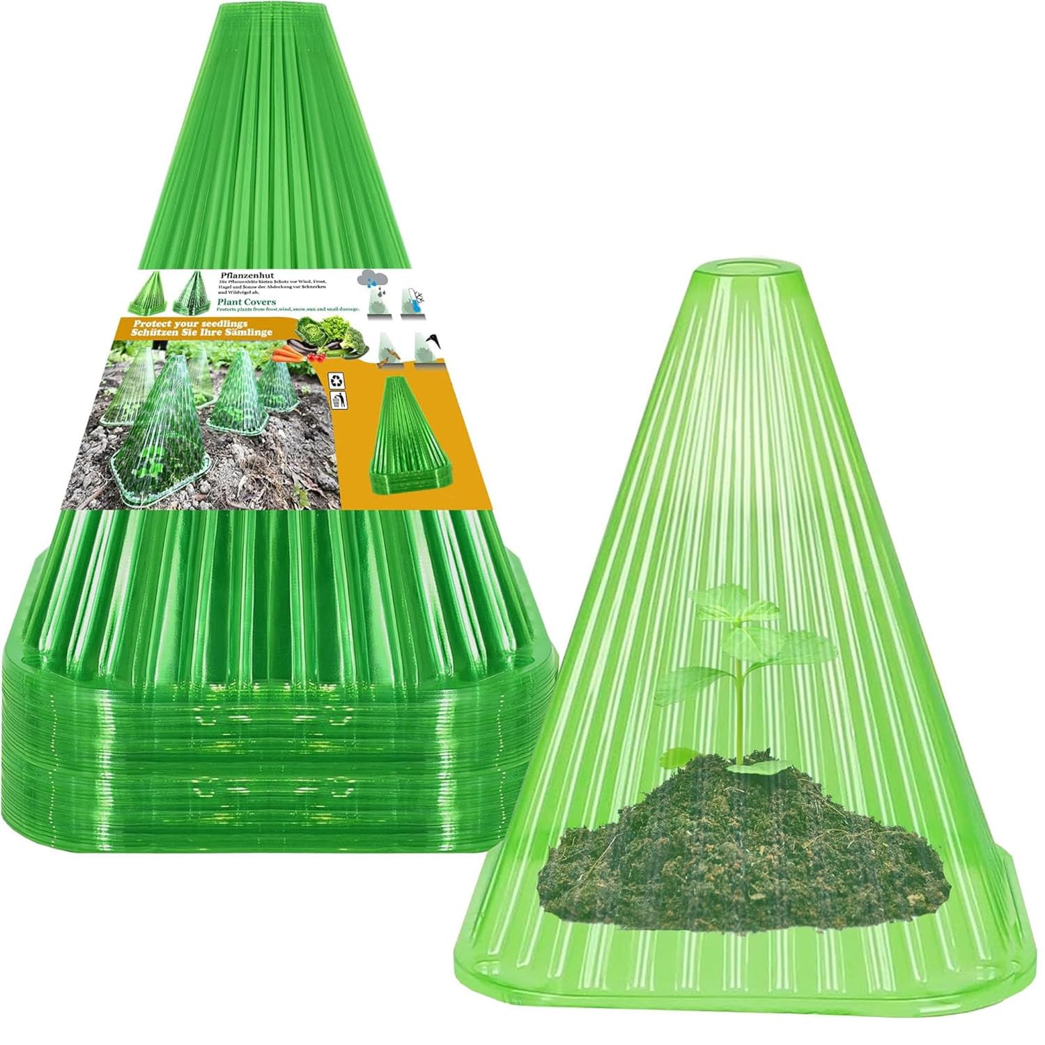 Amazon.com : Fshow Garden Cloches for Plants, Reusable Bell Plant Cover ...