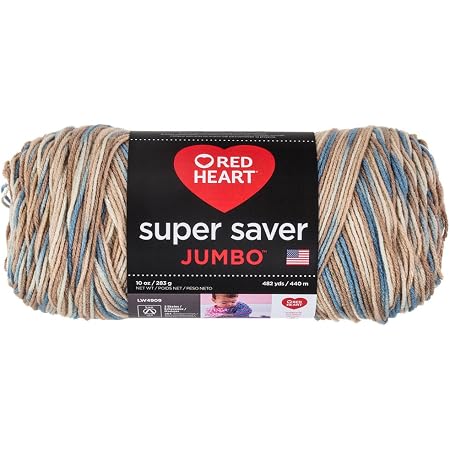 RED HEART Super Saver Jumbo Yarn, Mirage : Amazon.in: Home & Kitchen