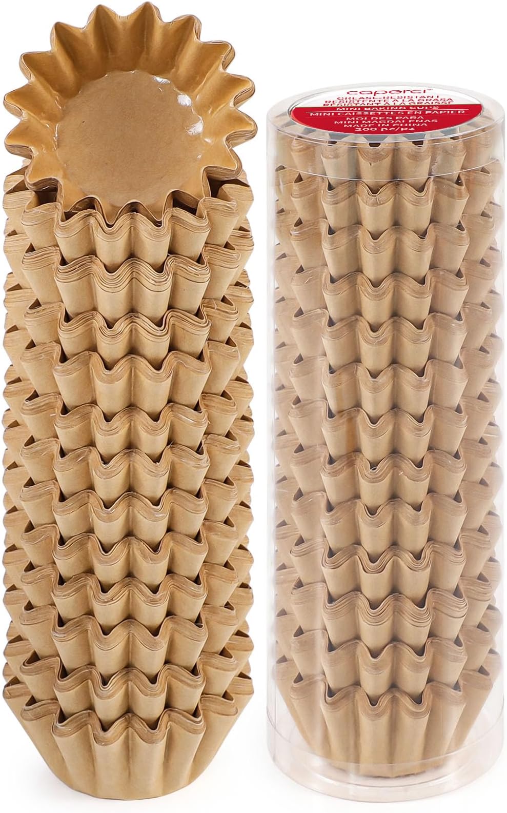 Amazon.com: Elcoho 600 Pieces 1.25 Inch Mini Foil Metallic Cupcake ...