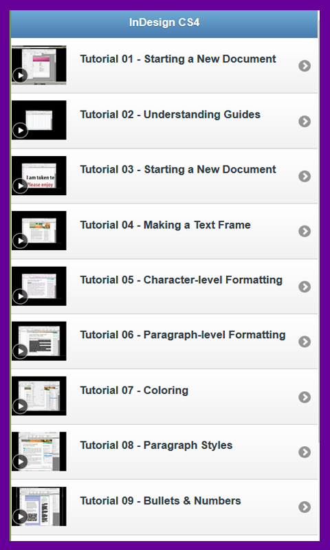 InDesign CS4 Tutorial - App on Amazon Appstore
