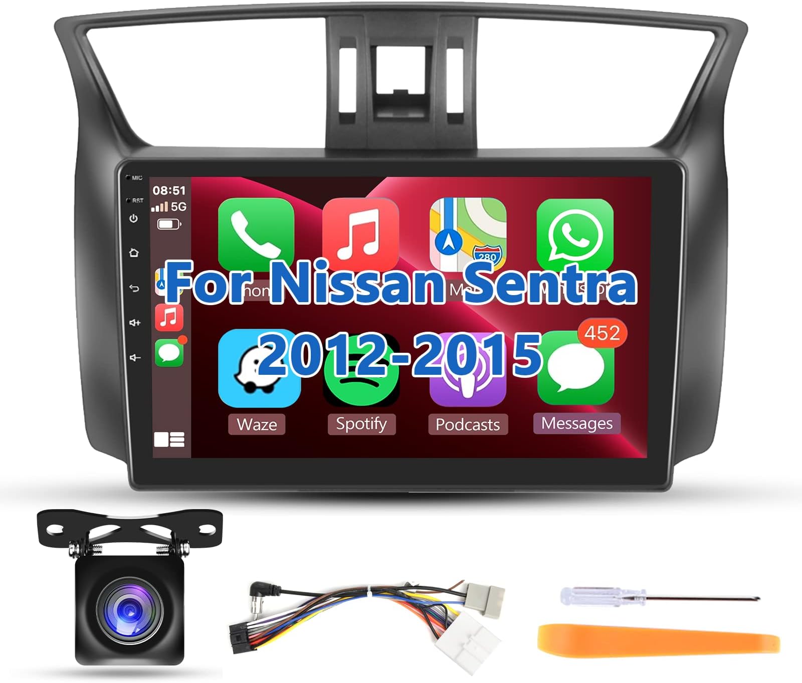 Amazon.com: Car Radio Stereo Andriod 11 for Nissan Sentra 2012 13 14 15 ...