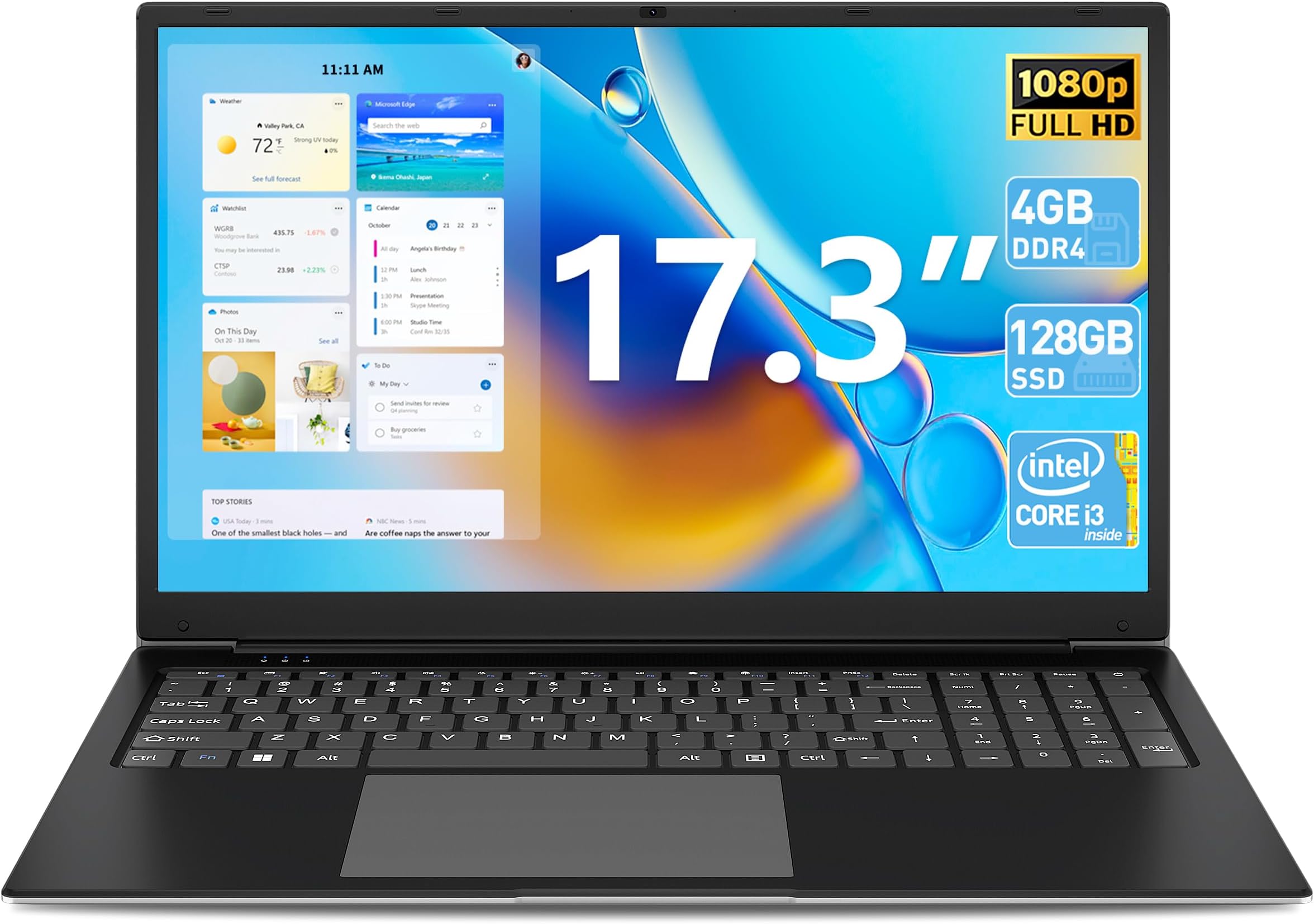 Amazon.com: SGIN Laptops, 4GB DDR4 128GB SSD Laptop, 17 Inch Laptops ...
