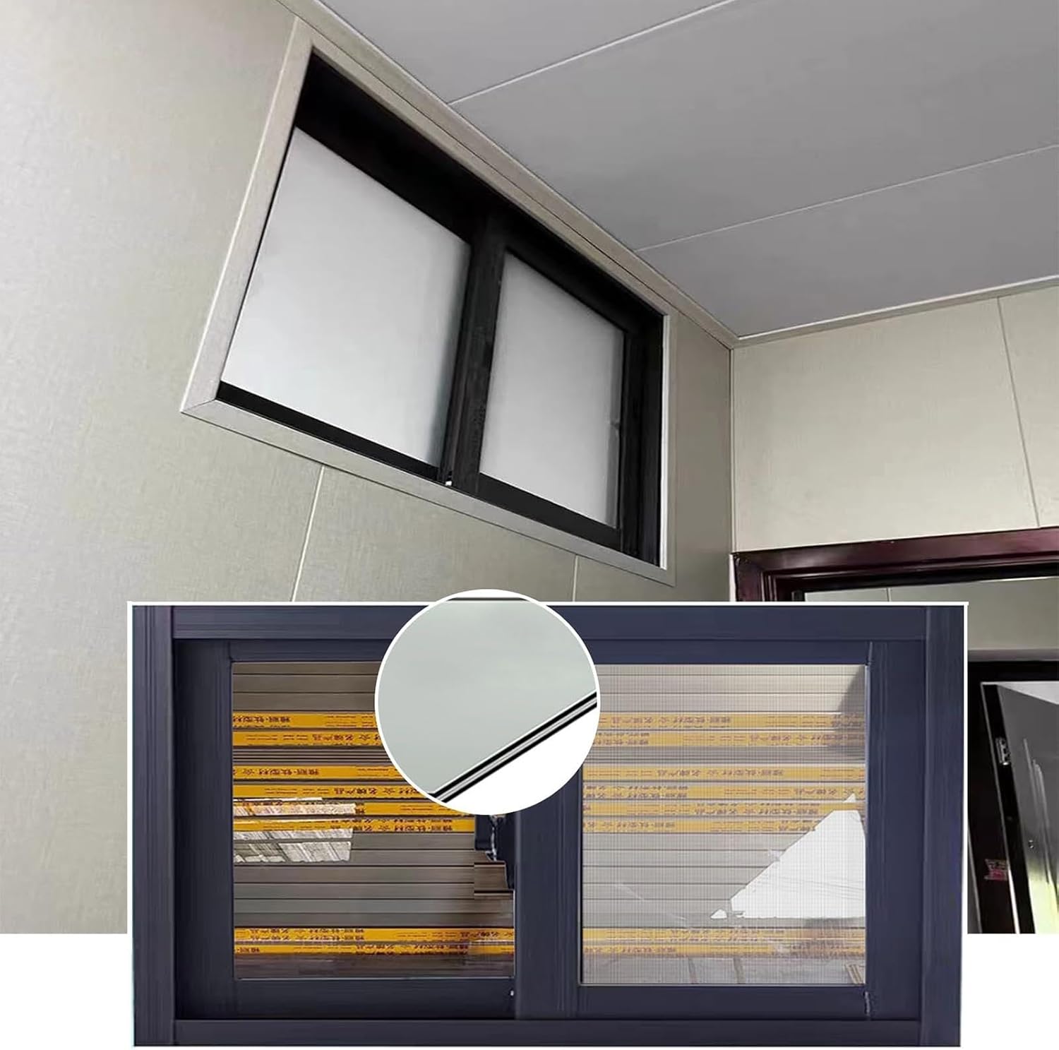 48X24 Basement Windows for Home Window Replacement - Black, Double Pane ...