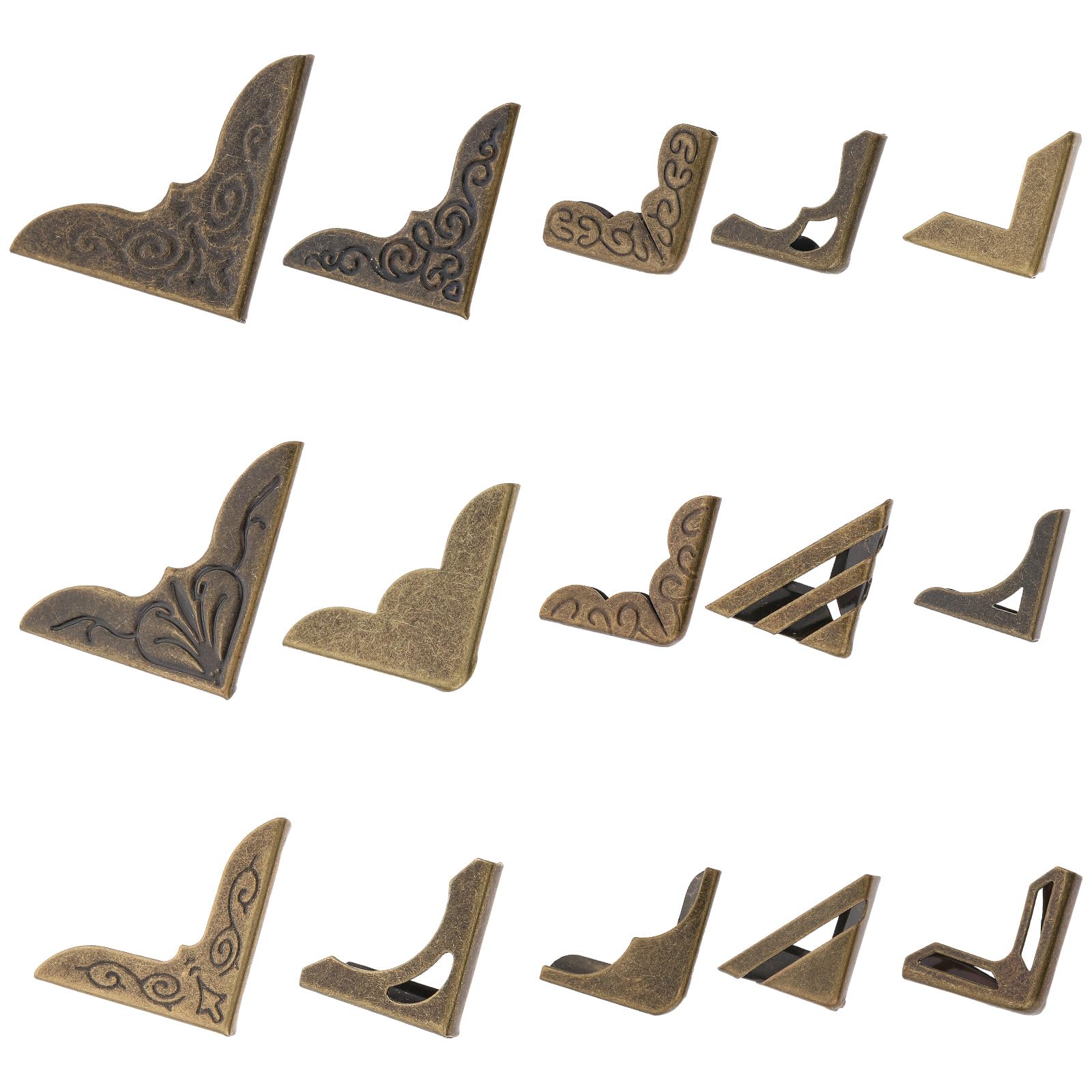 Sprayed Book Edges Kit 60-Pack Vintage Iron Book Corner Protectors ...