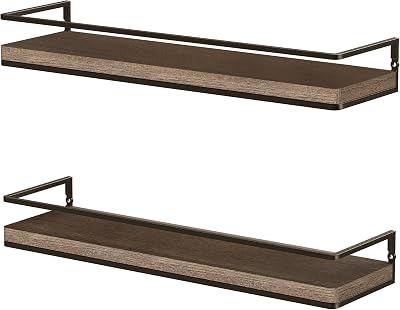 Oval Floating Shelves Pack of 3, Rustic Wall Shelf for Bathroom Bedroom ...